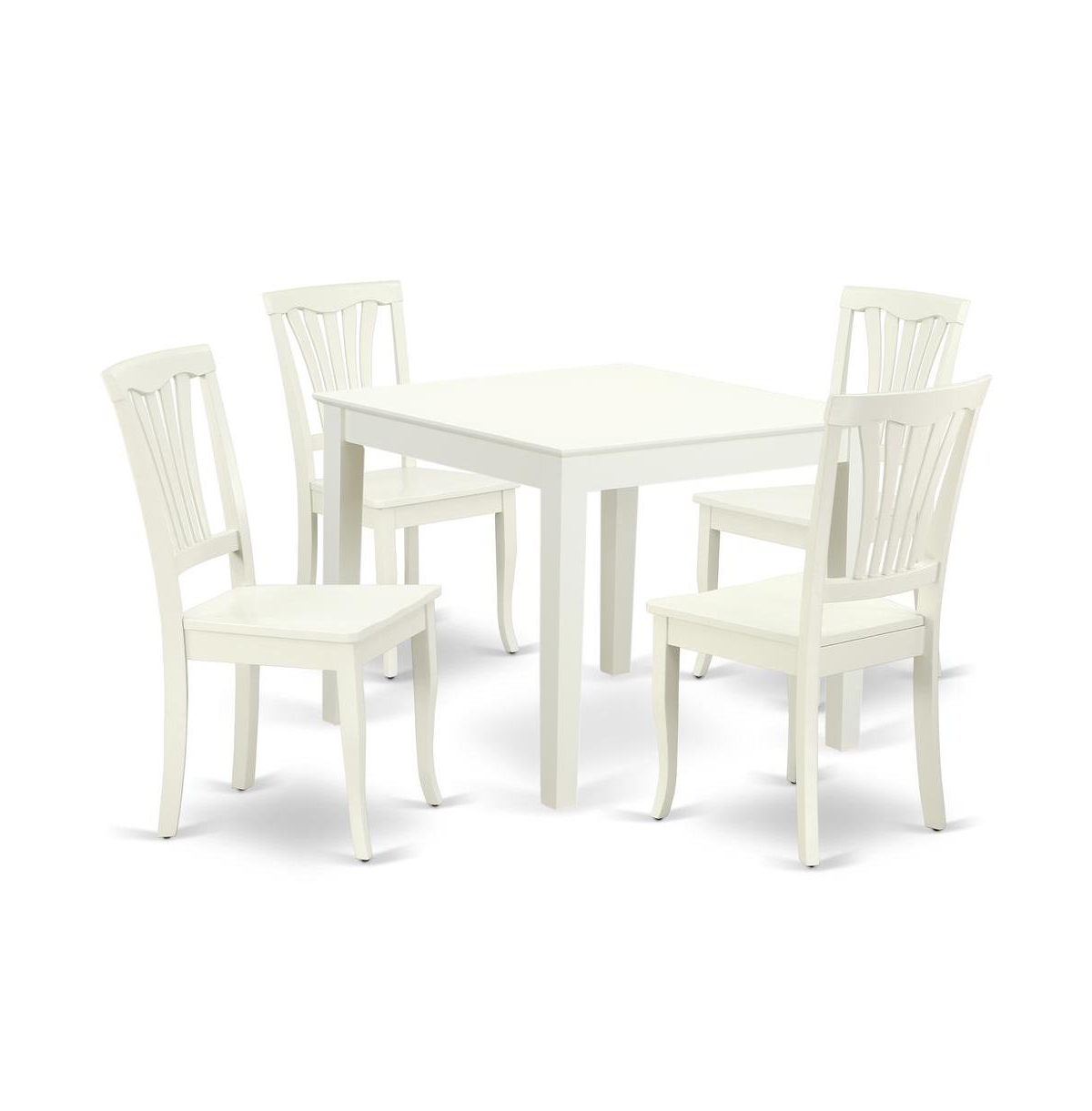 Click here for East West Furniture Dining Room Set Linen White -... prices