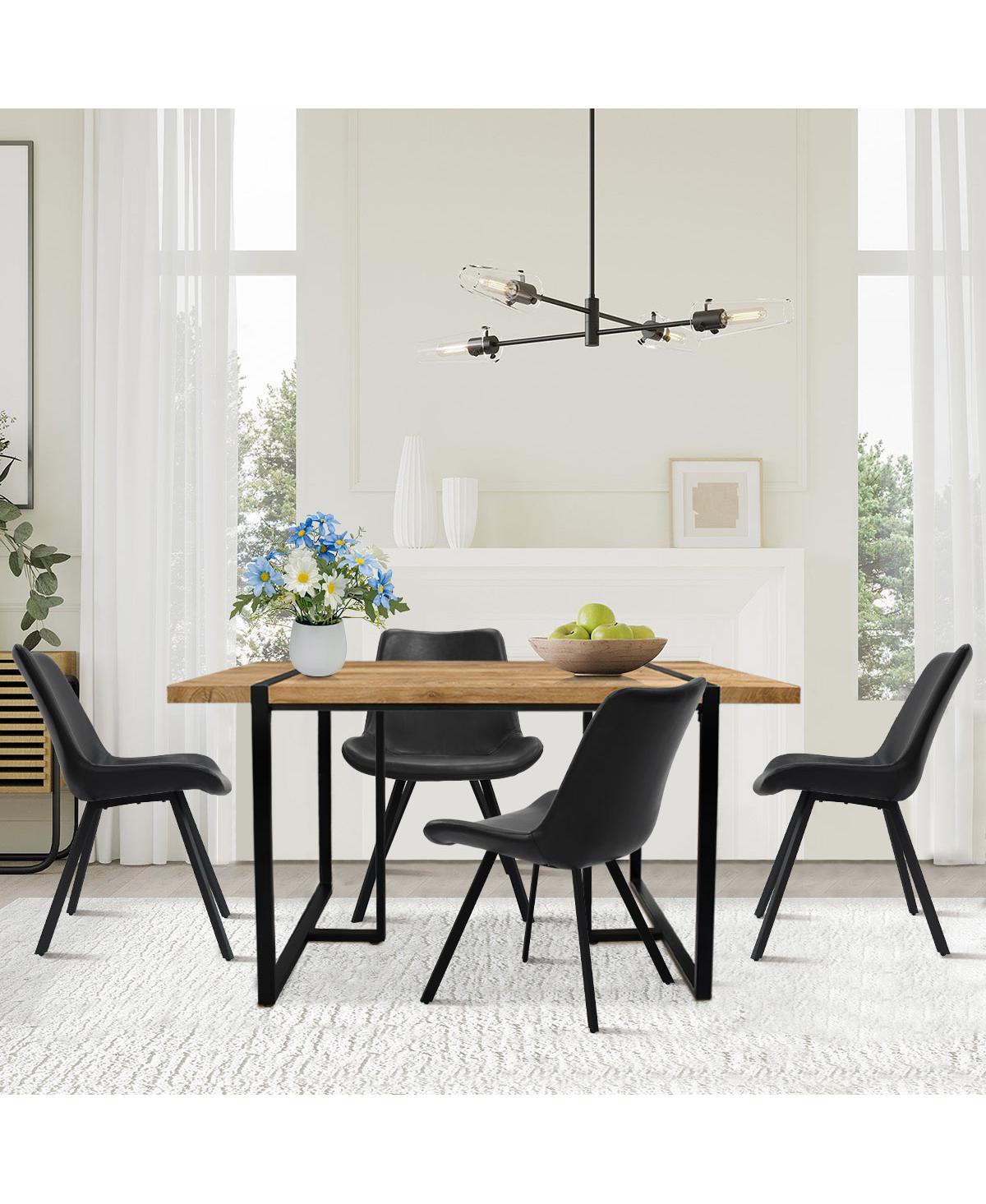 Click here for Modern 59 Inch Dining Table with Four Stylish Chai... prices