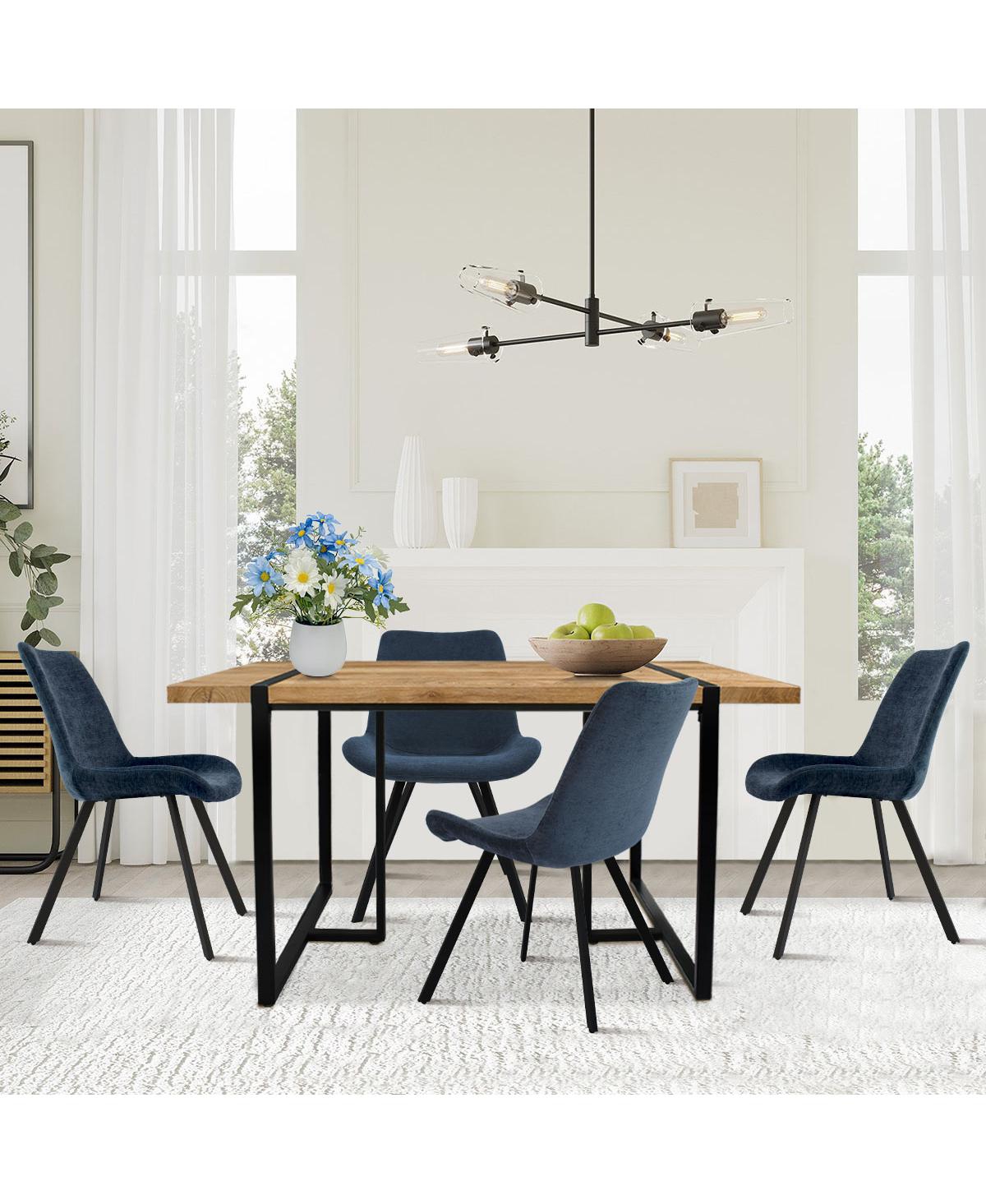 Click here for Modern 59 Inch Dining Table with Four Stylish Chai... prices