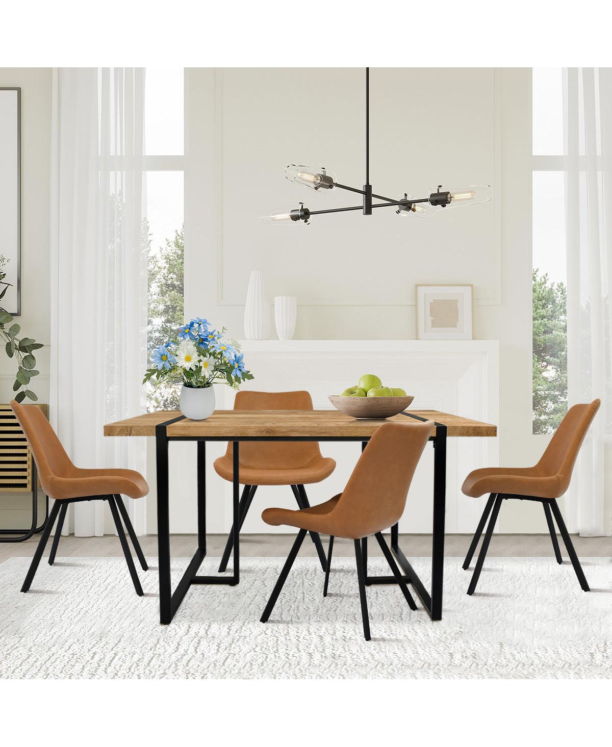 Click here for Modern 59 Inch Dining Table with Four Stylish Chai... prices