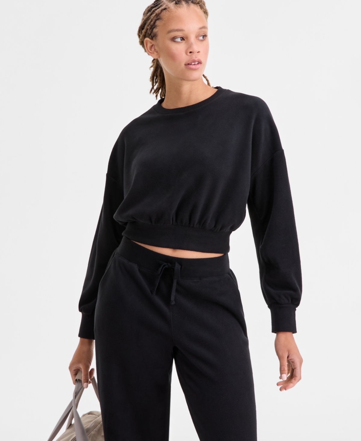 Click here for Id Ideology Womens Butter Fleece Cropped Sweatshir... prices