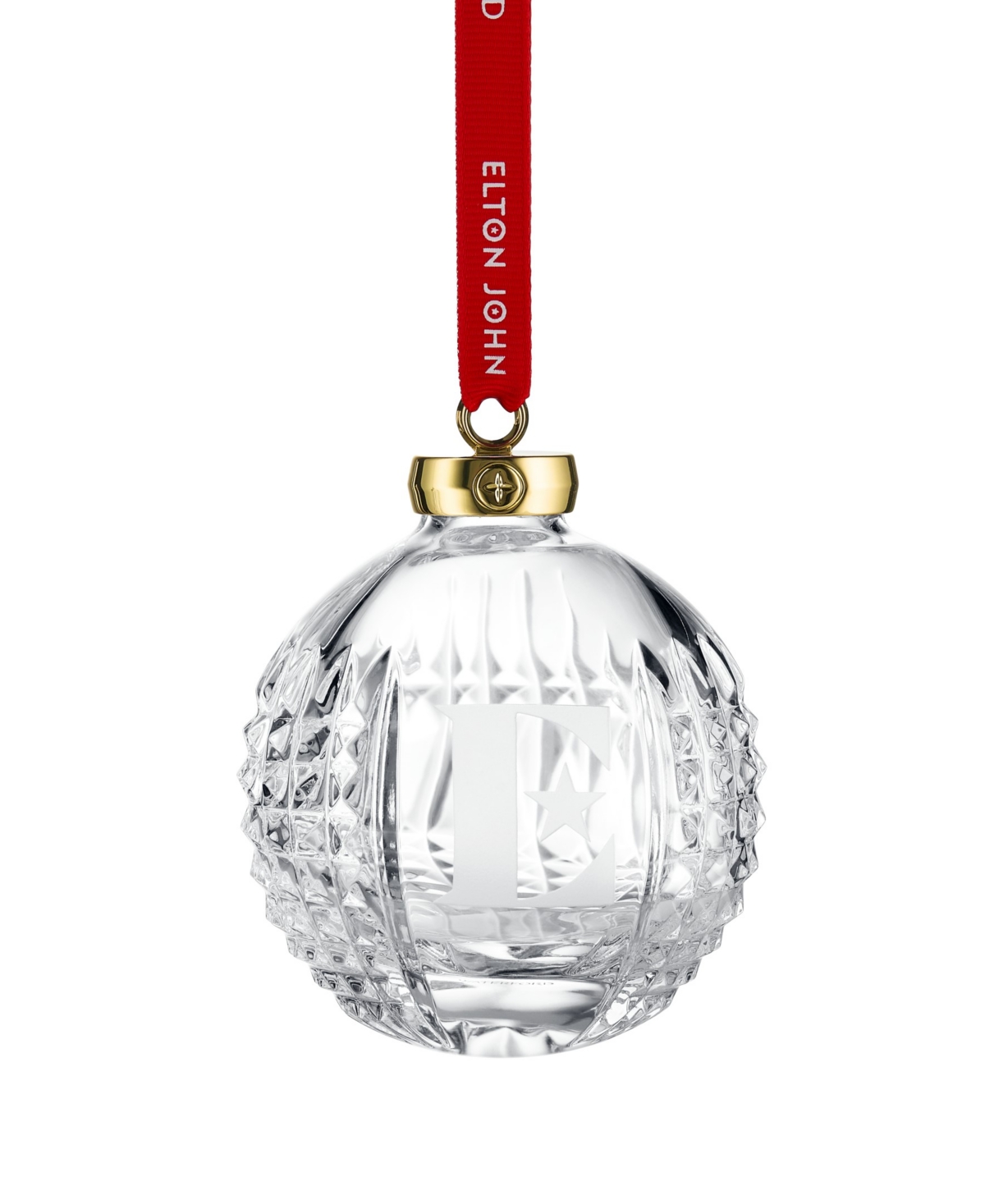 Click here for Waterford Elton John E Icon Bauble Ornament - Clea... prices