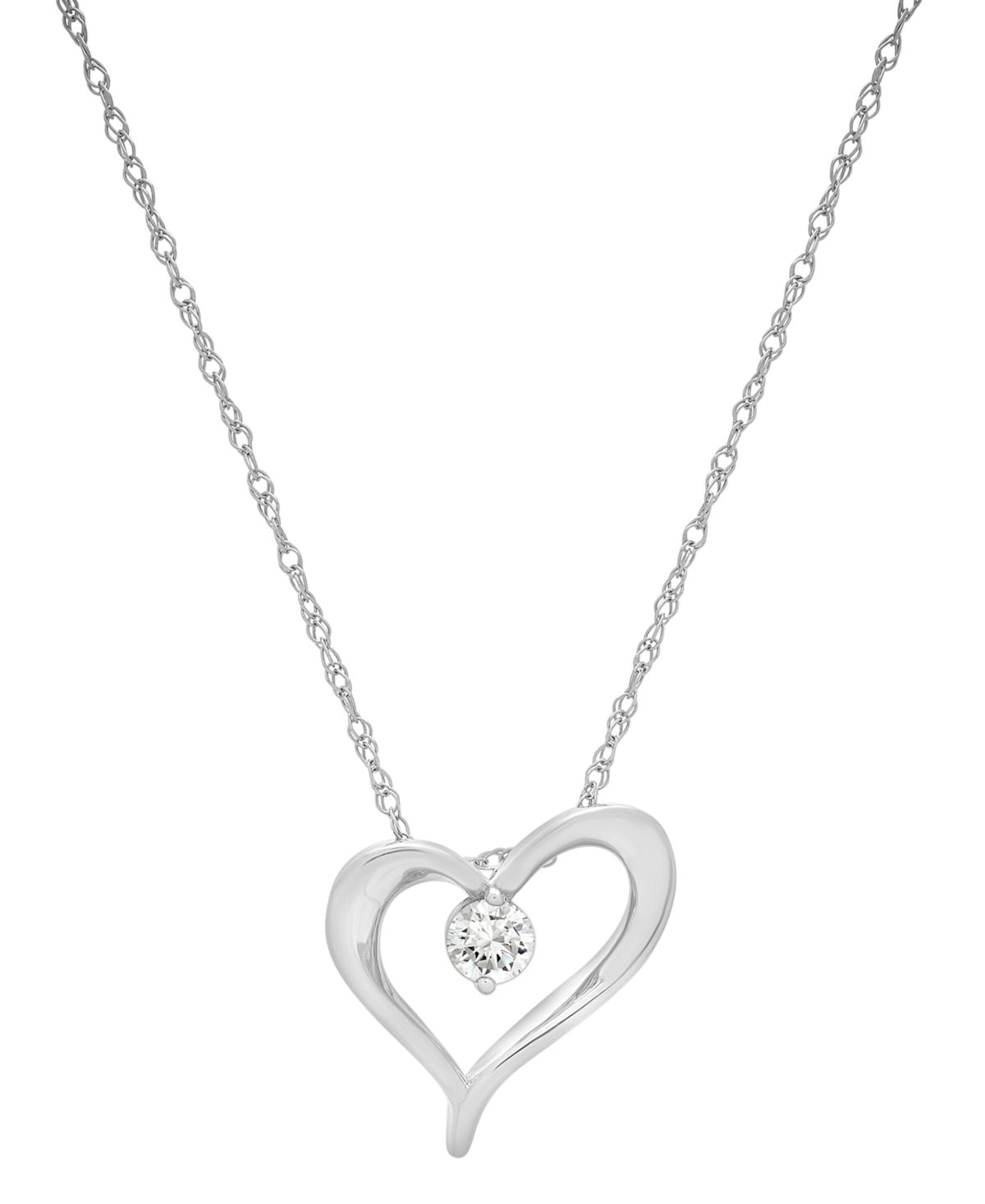 Click here for Diamond Heart Pendant Necklace (1/10 ct.t.w.) in 1... prices