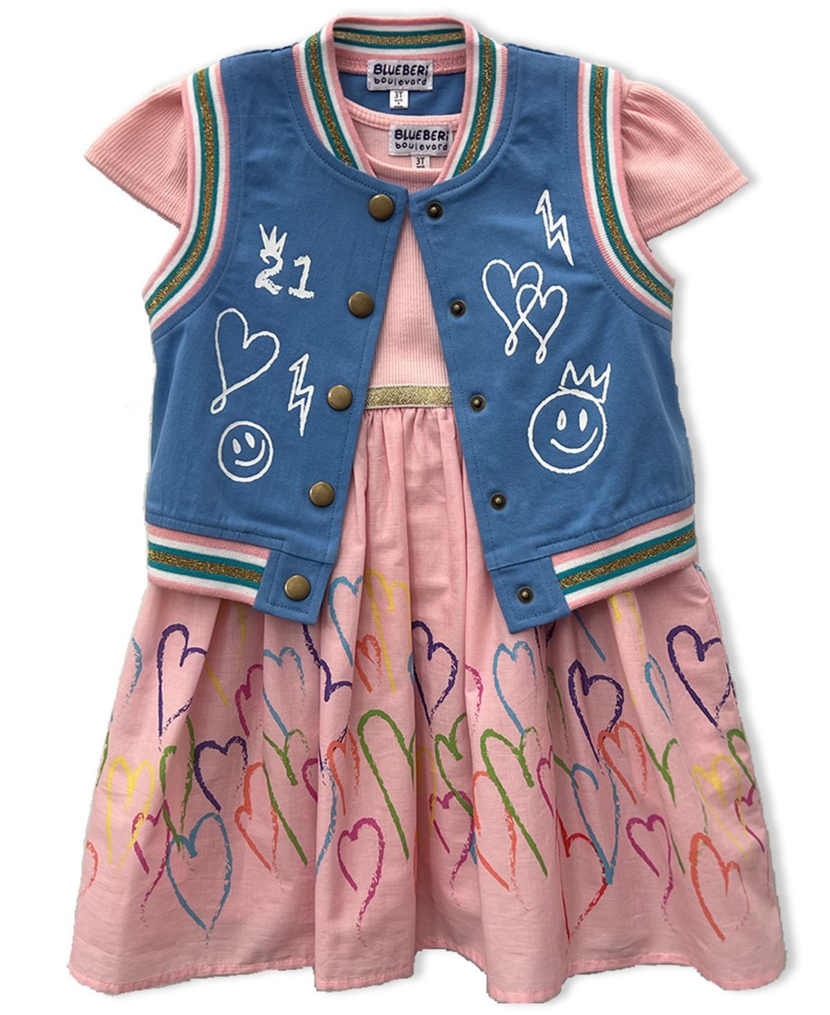 Click here for Blueberi Boulevard Girls 2T-6X 2-Piece Graffiti Ve... prices