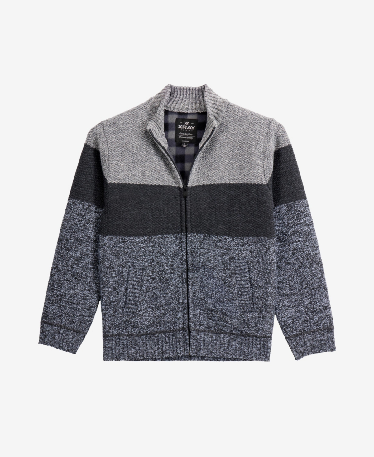 Click here for Xray Boys Full Zip Mock Neck Sweater With Fleece L... prices