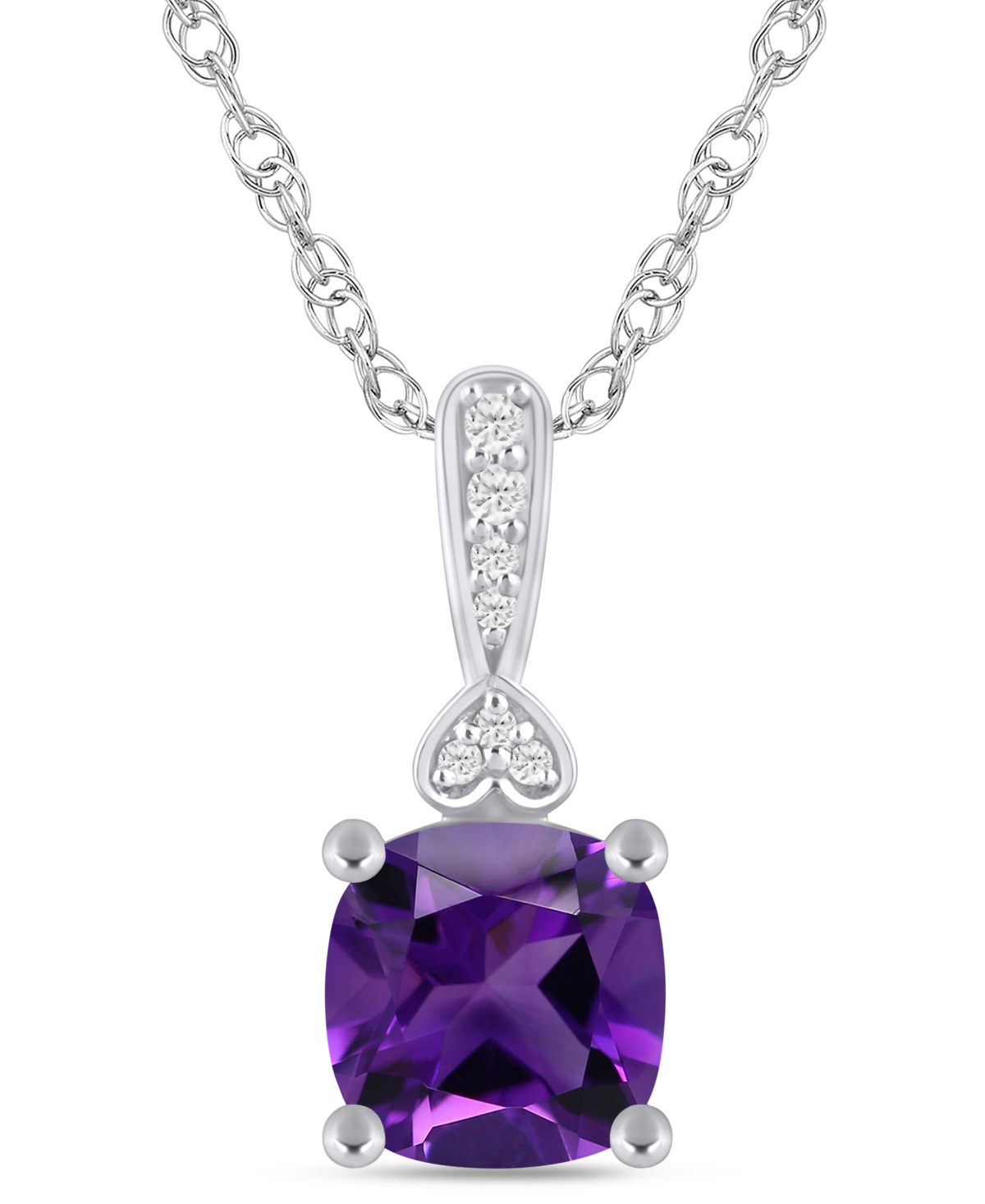 Click here for Macys Gemstone and Diamond Necklace (1/20 ct. t.w.... prices