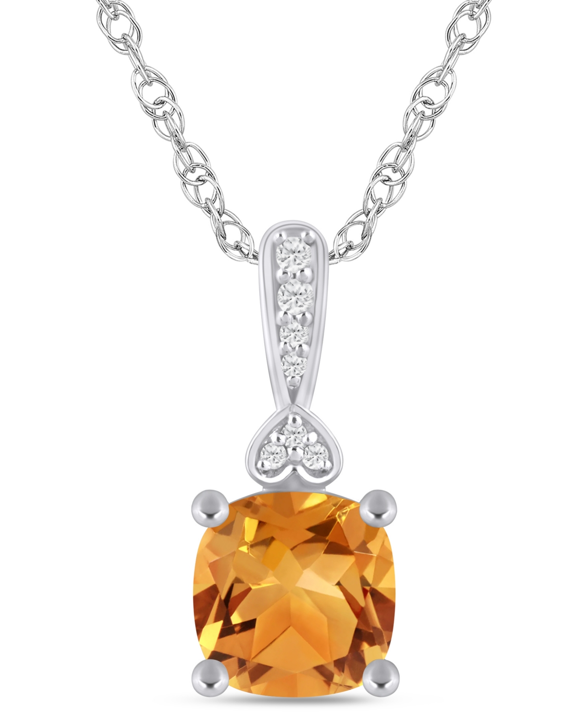 Click here for Macys Gemstone and Diamond Necklace (1/20 ct. t.w.... prices