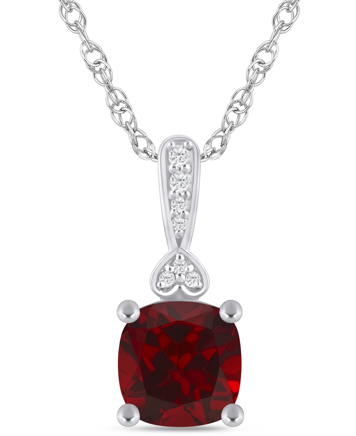 Click here for Macys Gemstone and Diamond Necklace (1/20 ct. t.w.... prices