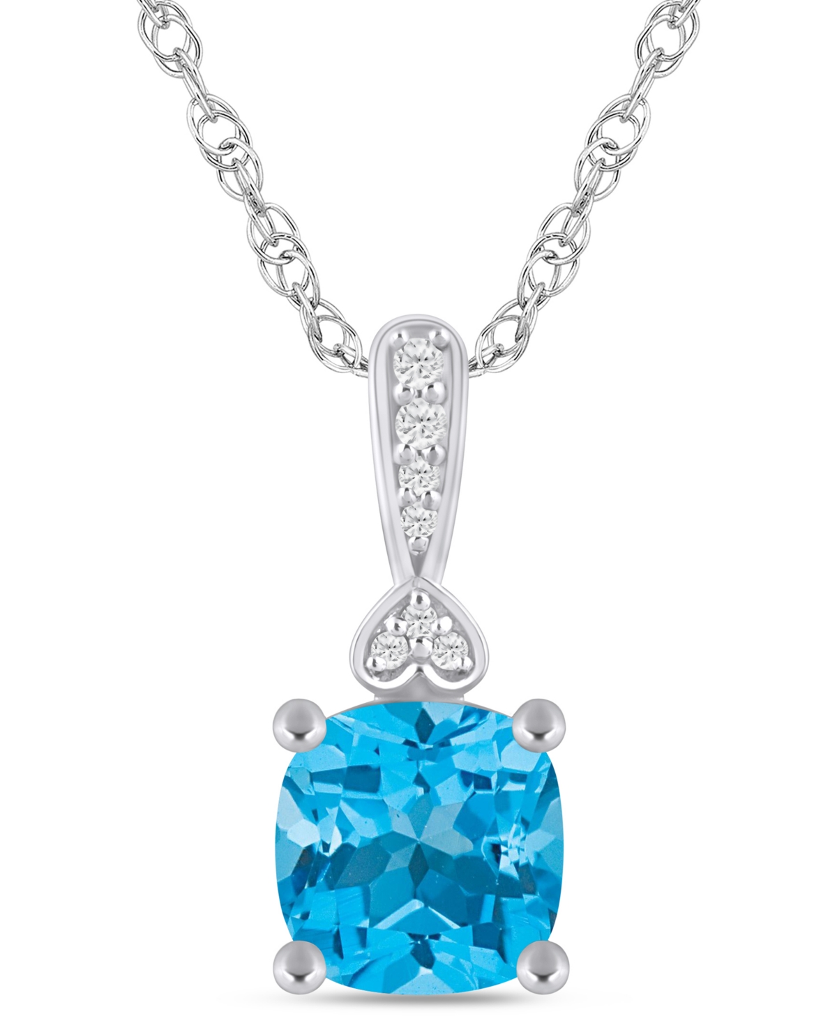 Click here for Macys Gemstone and Diamond Necklace (1/20 ct. t.w.... prices