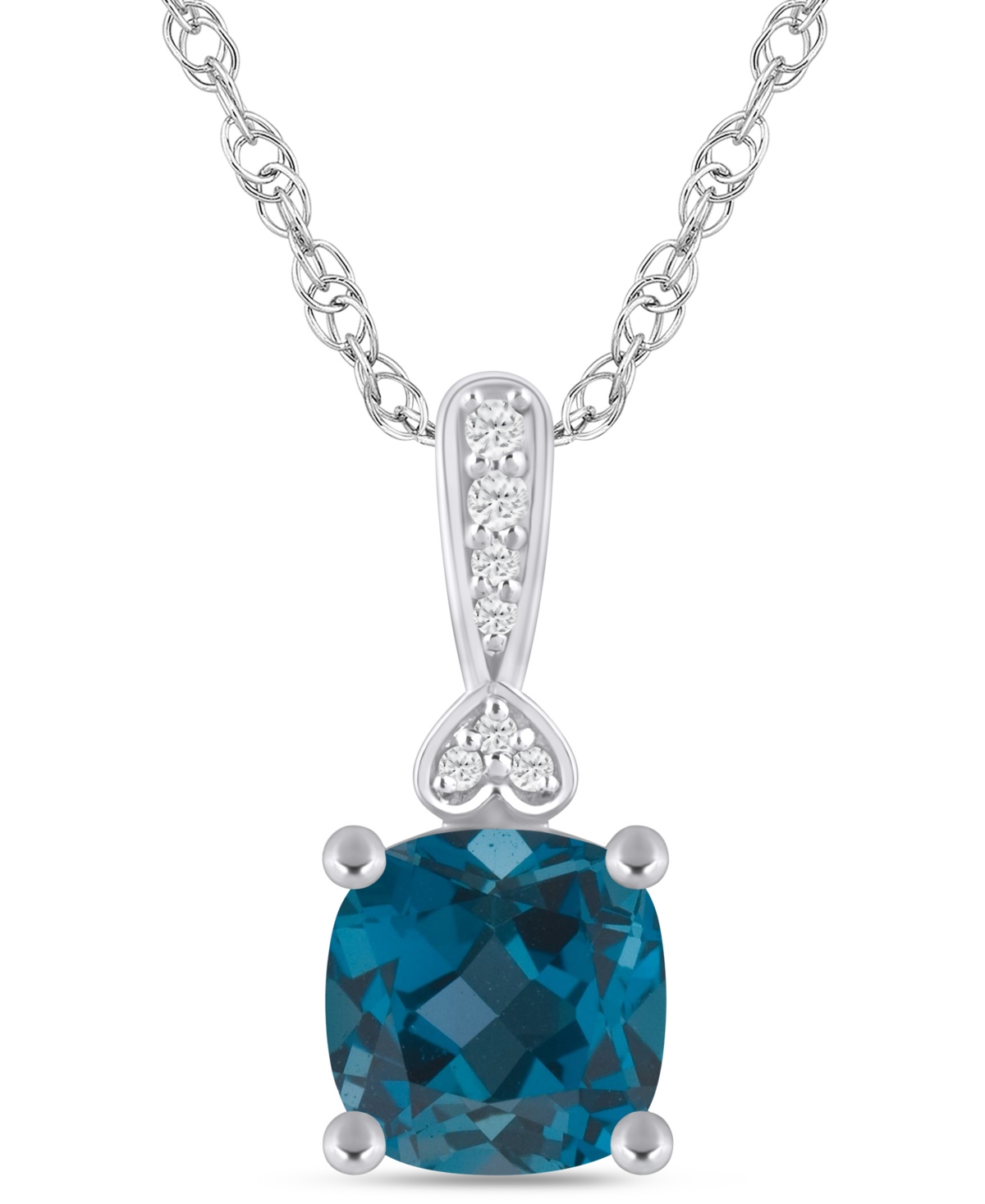 Click here for Macys Gemstone and Diamond Necklace (1/20 ct. t.w.... prices