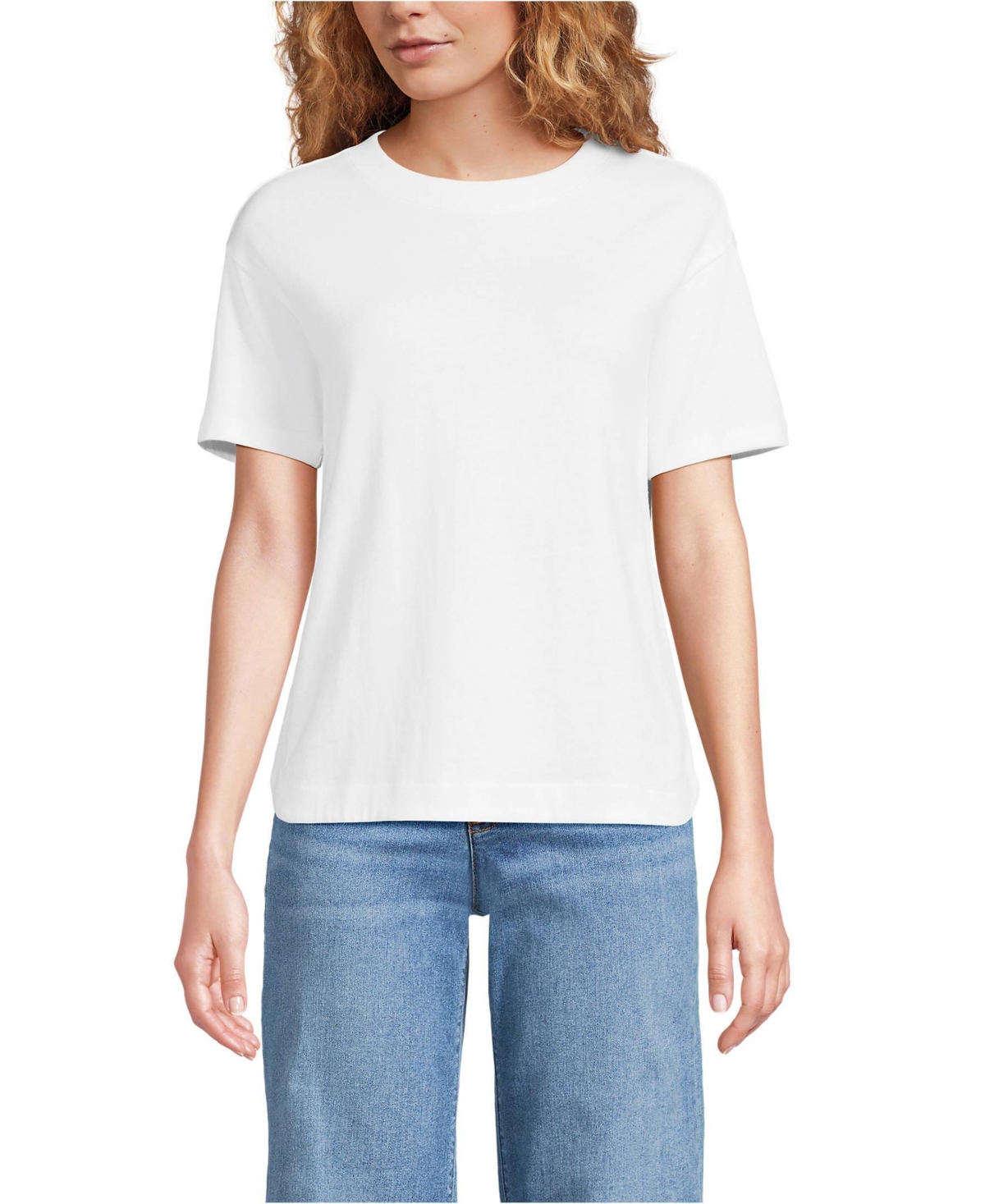 Click here for Lands End Womens Short Sleeve Mariner T-Shirt - Wh... prices