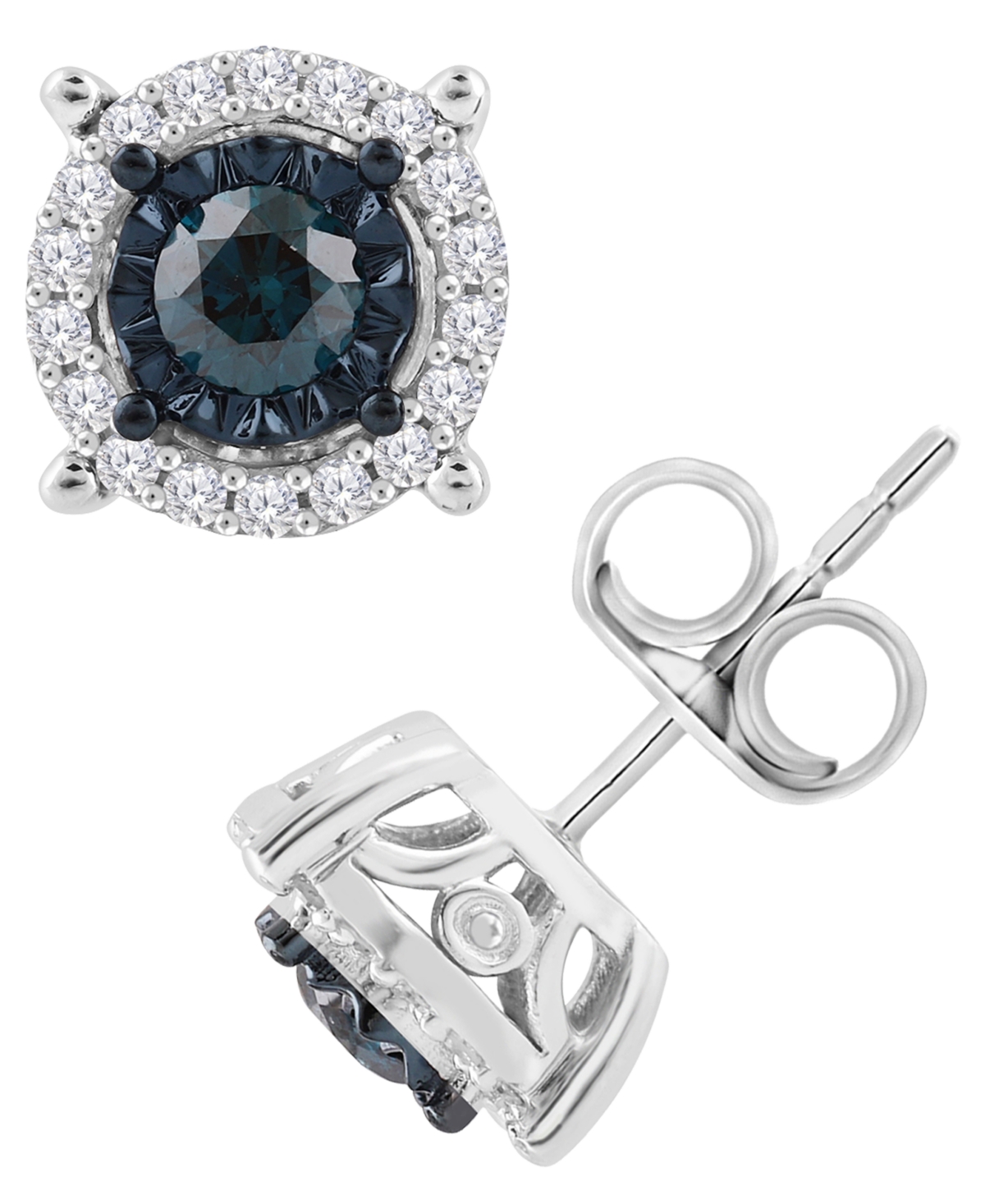 Click here for Blue & White Diamond Earrings (1/2 ct. t.w.) in St... prices