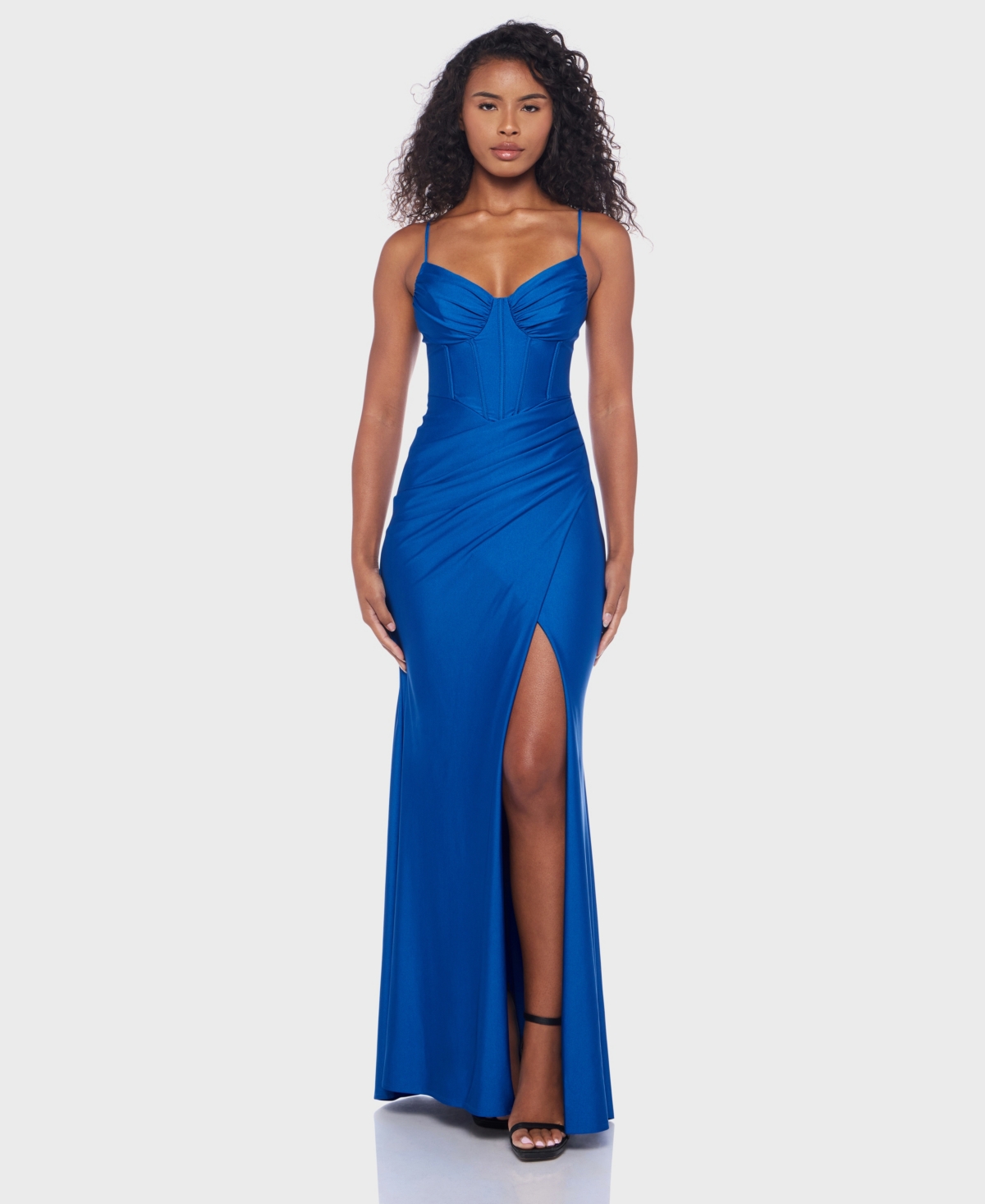 Click here for B Darlin Juniors Corset Ruched Gown - Royal prices