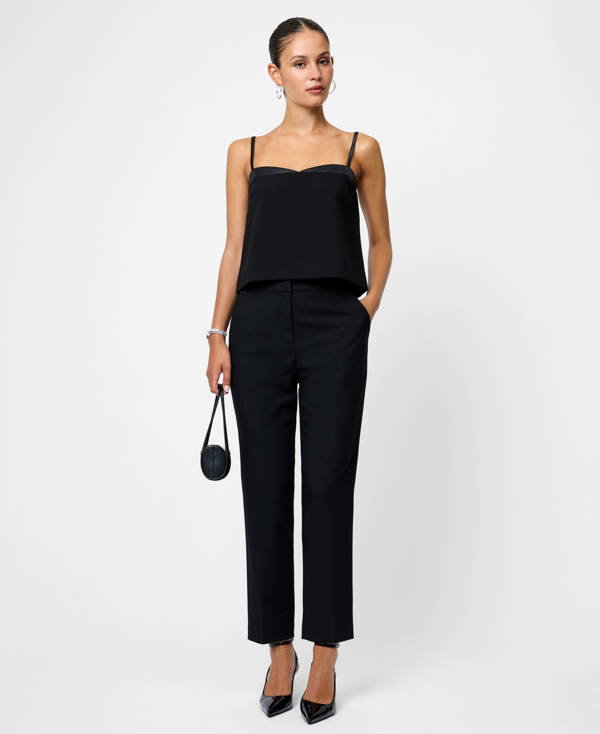 Click here for French Connection Womens Cigarette Trousers - Blac... prices
