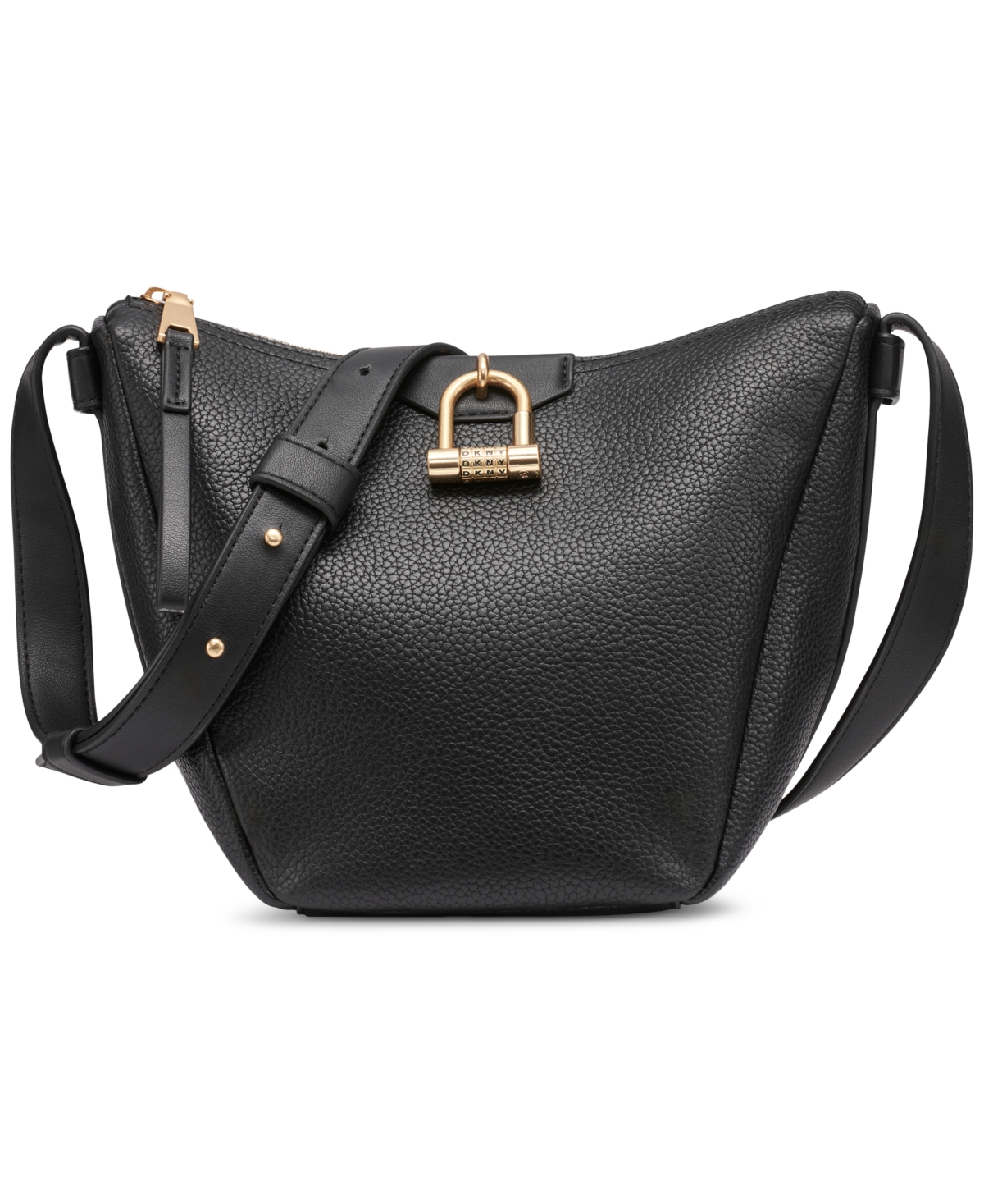 Click here for Dkny Womens Karlie Crossbody Handbag - Black/gold prices