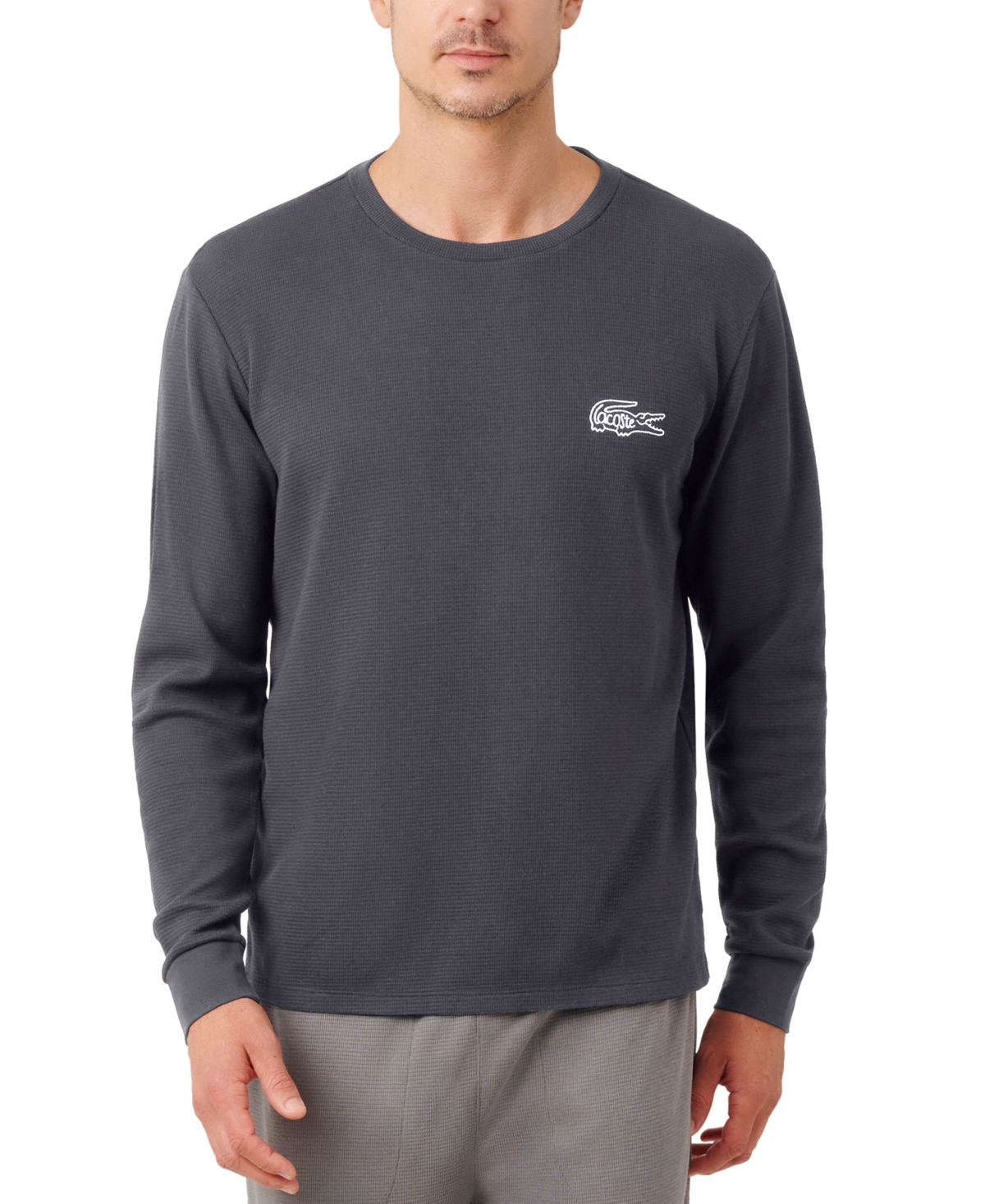 Click here for Lacoste Mens Exclusive Crocodile Waffle-Knit Therm... prices