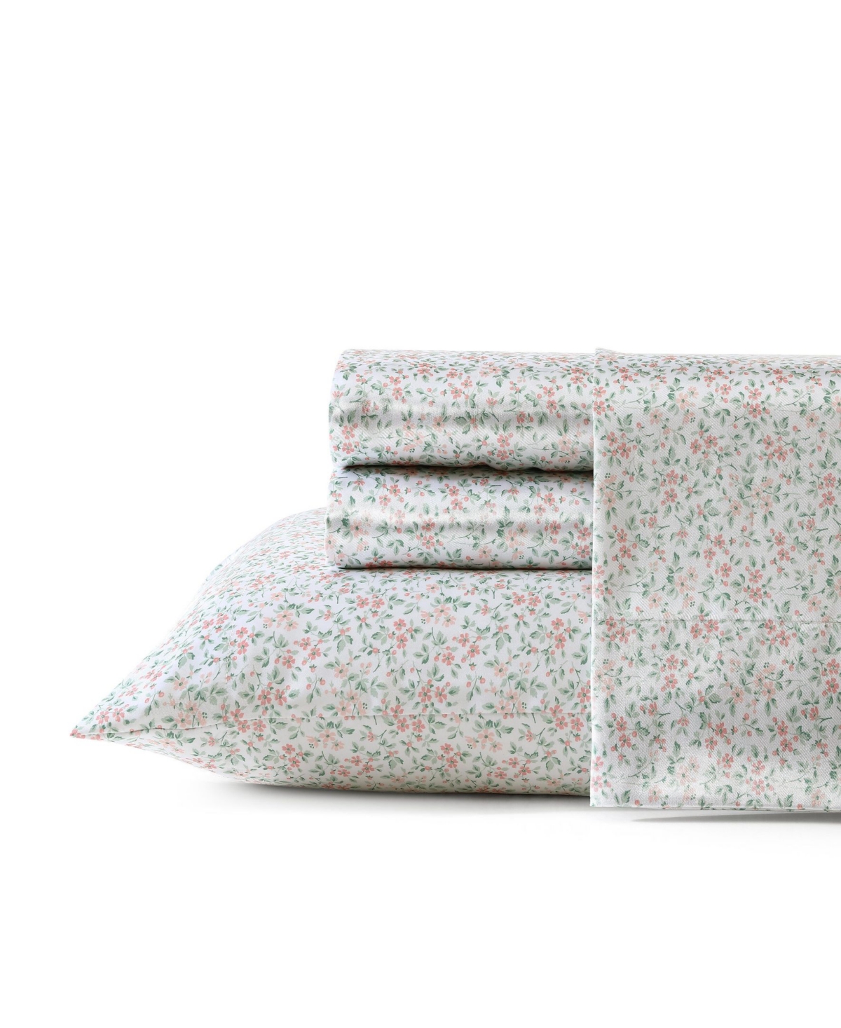 Click here for Laura Ashley Printed Satin 4-Pc. Sheet Set  King -... prices