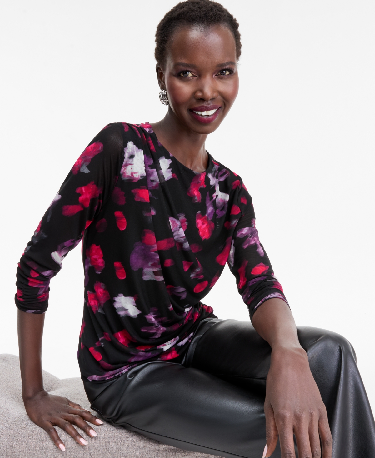 Click here for I.n.c. International Concepts Womens Printed Long-... prices
