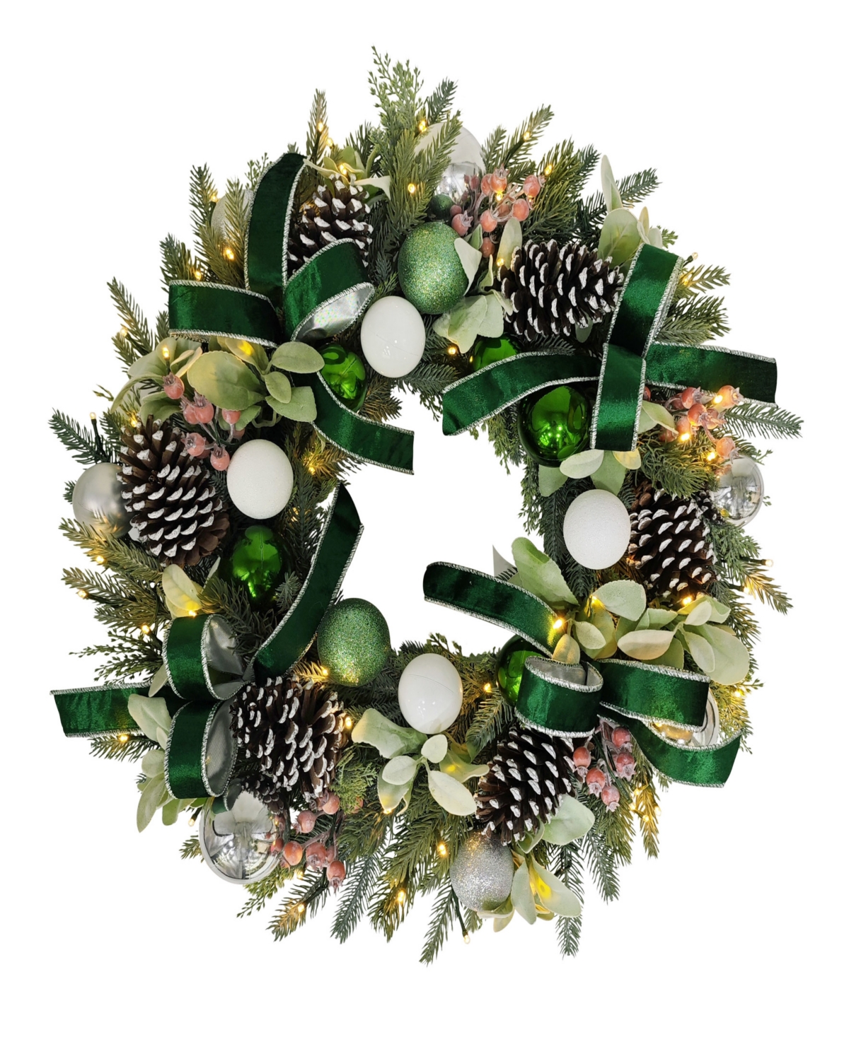 Click here for Puleo 26 Pre-Lit Artificial Adorned Christmas Wrea... prices