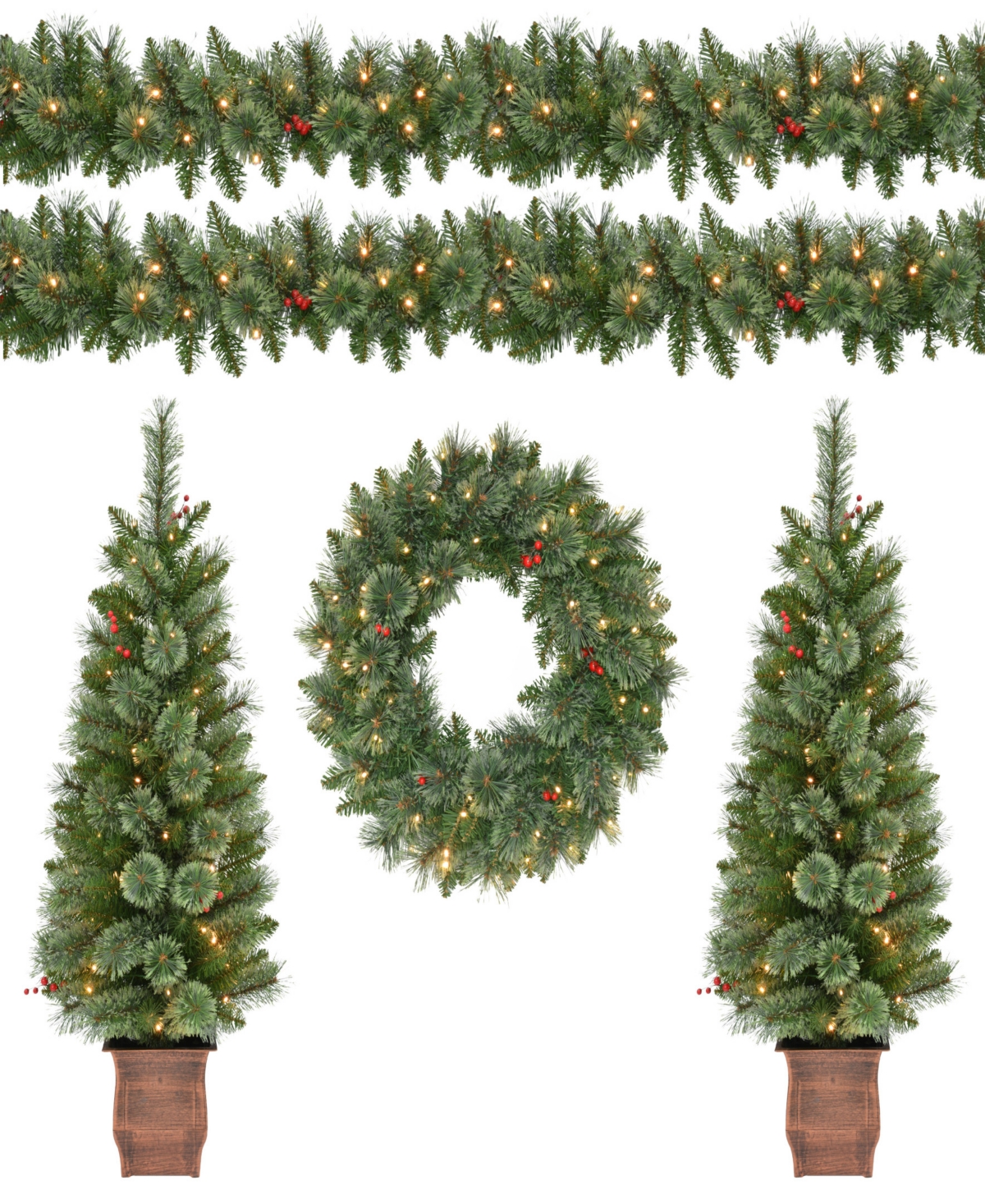 Click here for Puleo 5-Pc. Pre-Lit Artificial Christmas Decor Set... prices