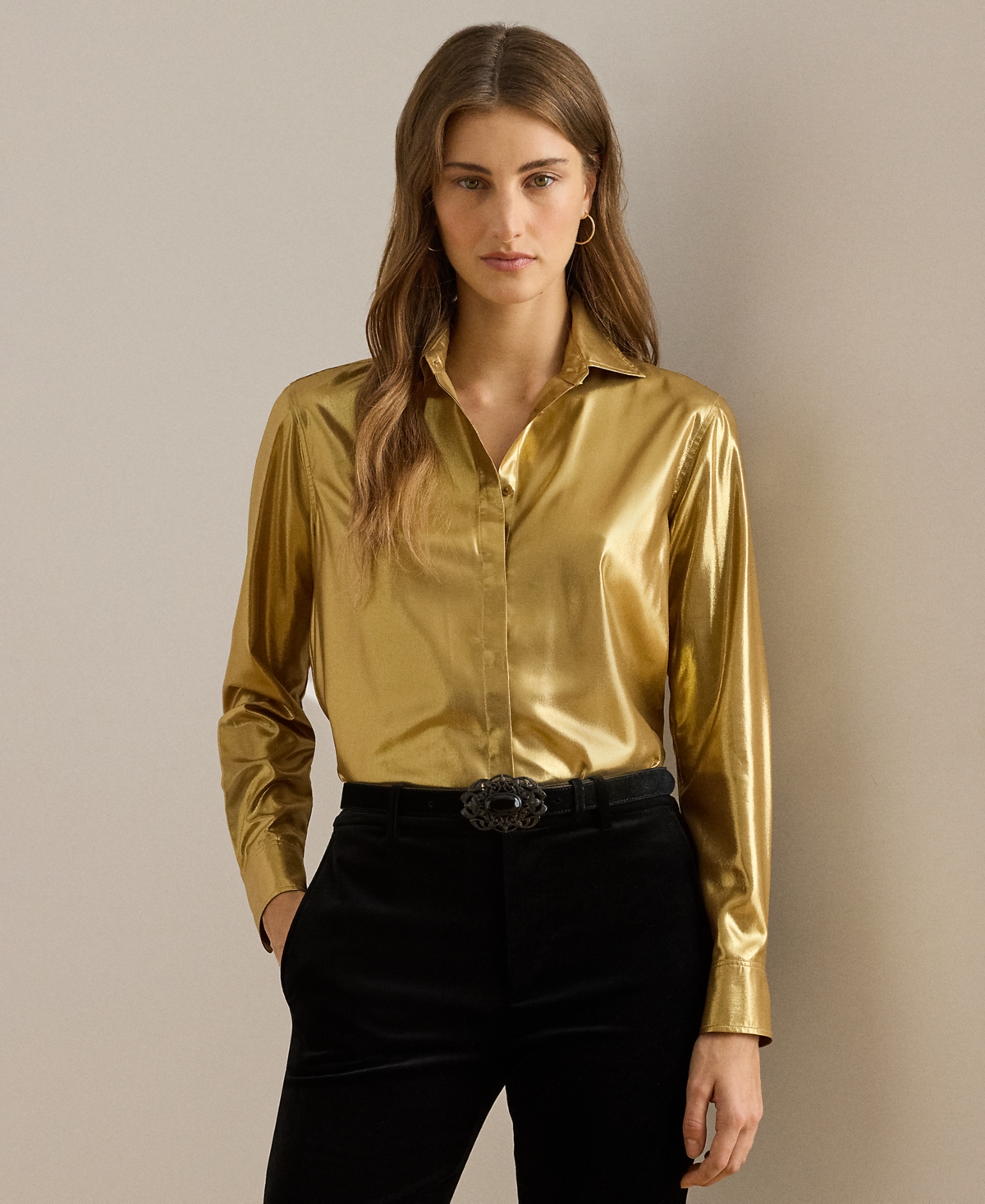 Click here for Lauren Ralph Lauren Petite Long Sleeve Shirt - Rel... prices