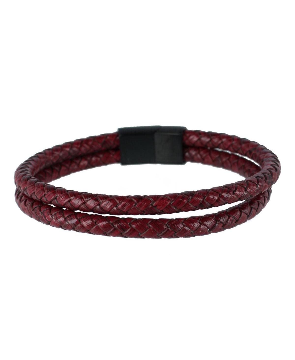 Click here for Trafalgar Loose Fit Calebs Crimson Braided Leather... prices