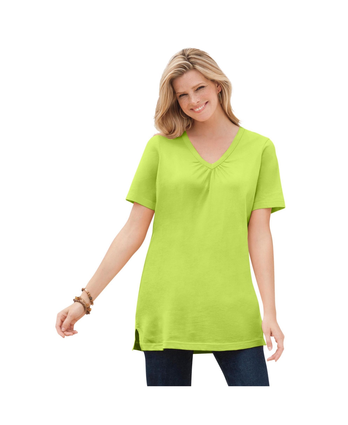 Click here for Woman Within Plus Size Within Perfect Short-Sleeve... prices