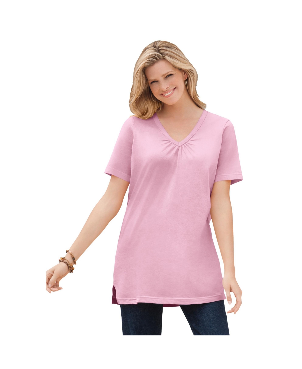 Click here for Woman Within Plus Size Within Perfect Short-Sleeve... prices