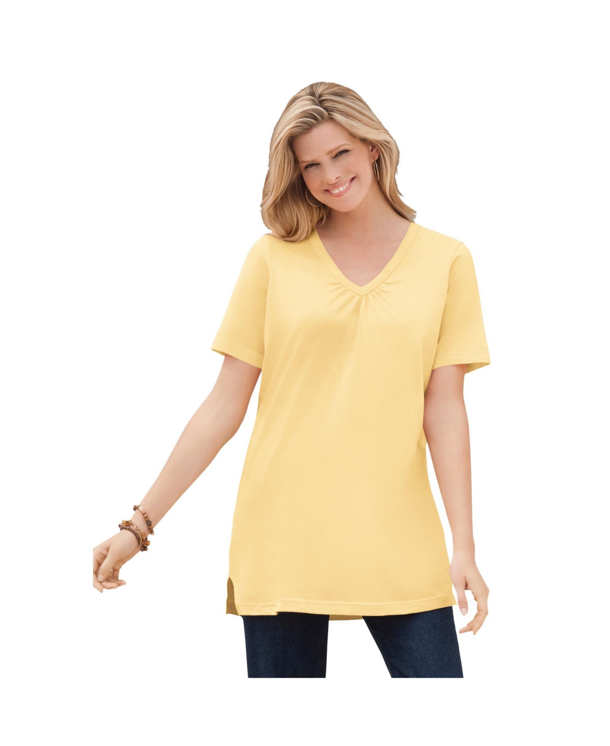 Click here for Woman Within Plus Size Within Perfect Short-Sleeve... prices