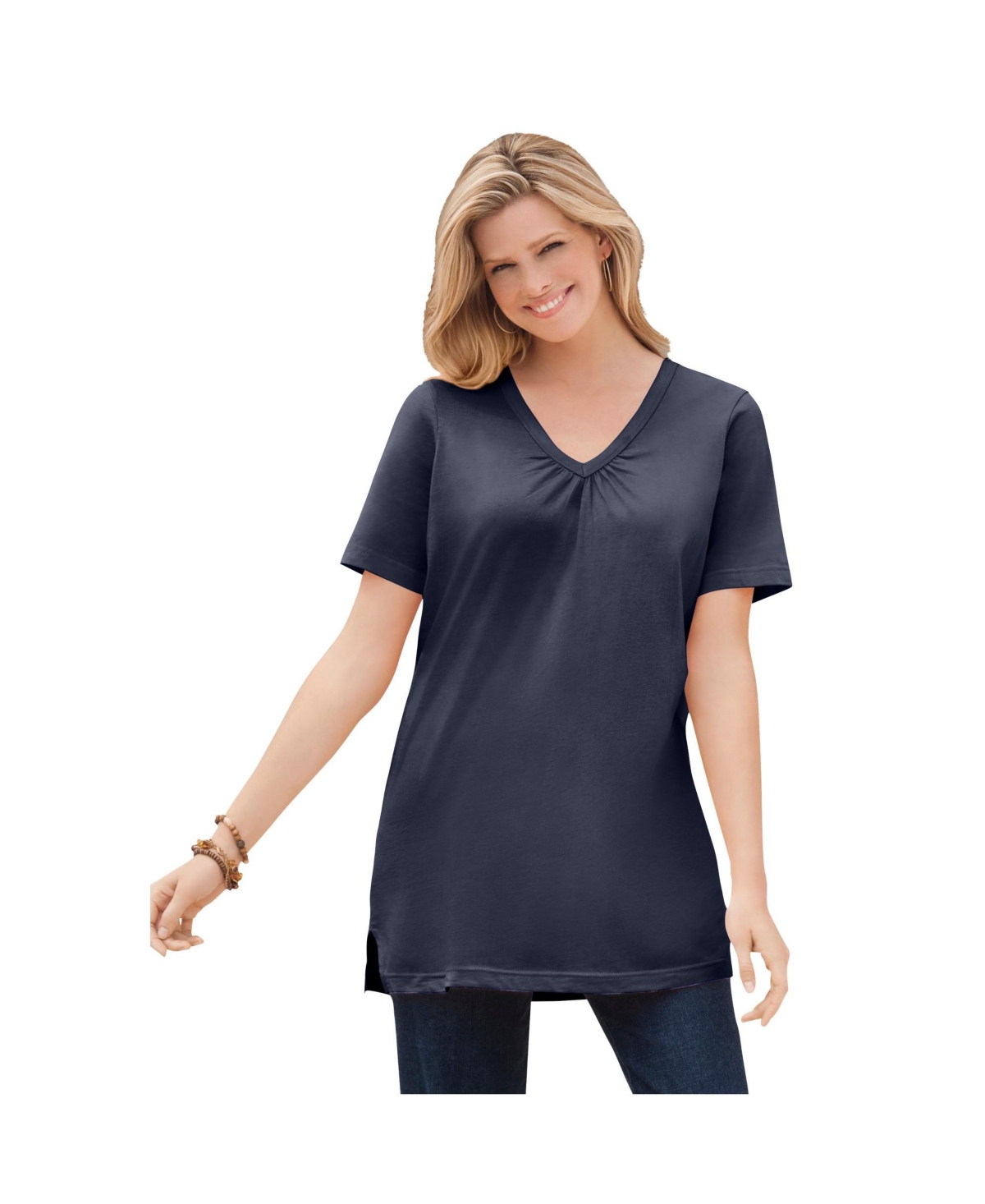 Click here for Woman Within Plus Size Within Perfect Short-Sleeve... prices