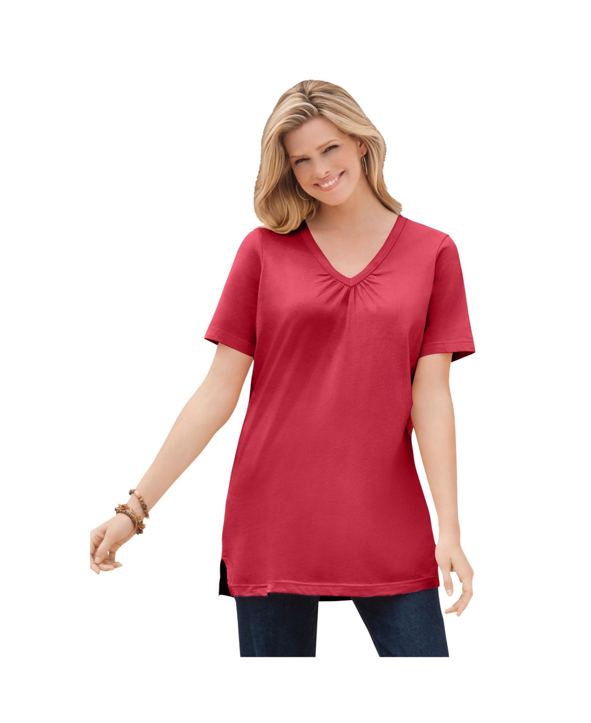 Click here for Woman Within Plus Size Within Perfect Short-Sleeve... prices