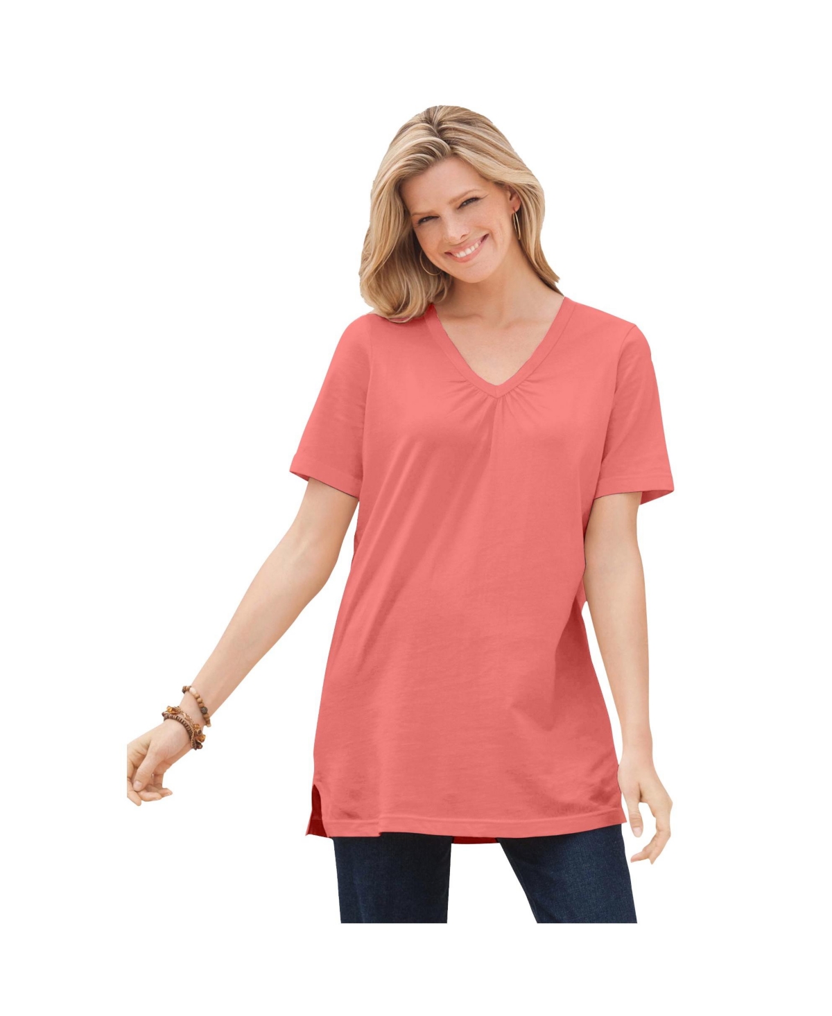 Click here for Woman Within Plus Size Within Perfect Short-Sleeve... prices