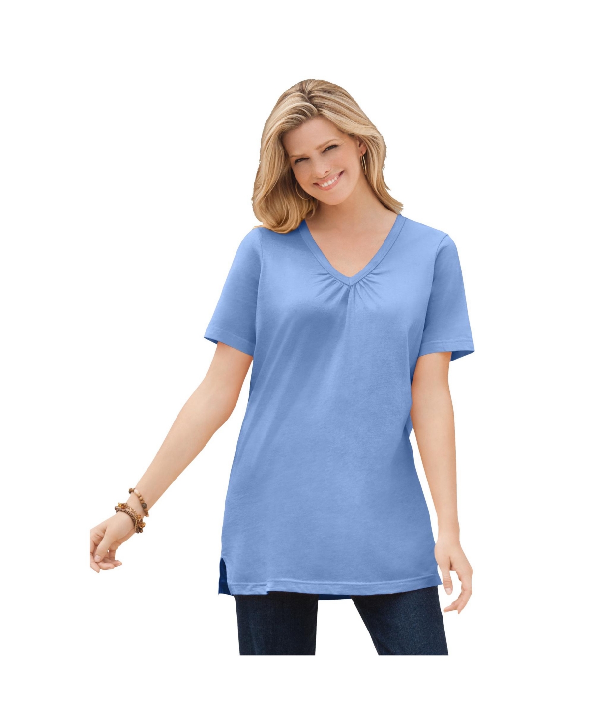 Click here for Woman Within Plus Size Within Perfect Short-Sleeve... prices