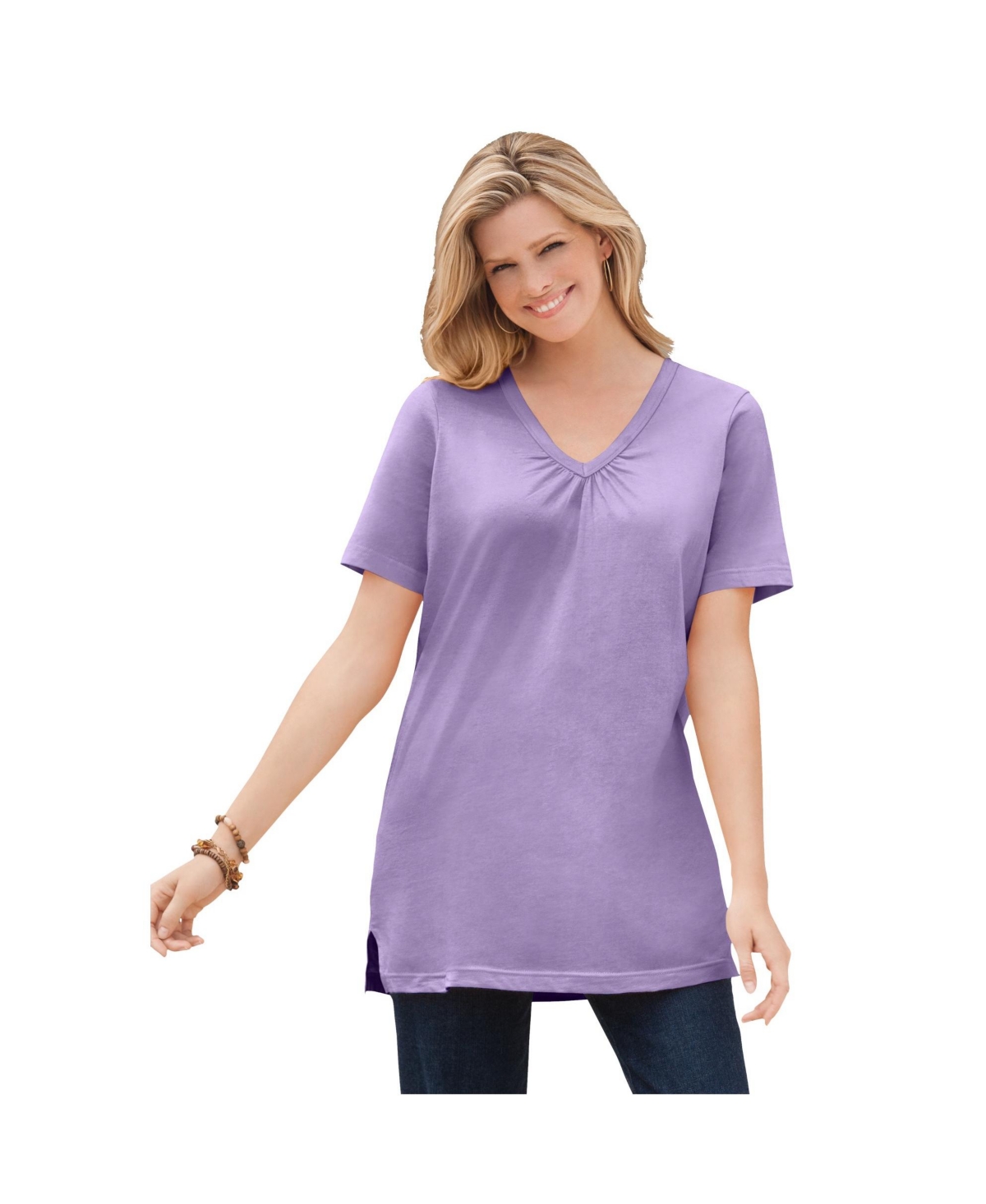 Click here for Woman Within Plus Size Within Perfect Short-Sleeve... prices