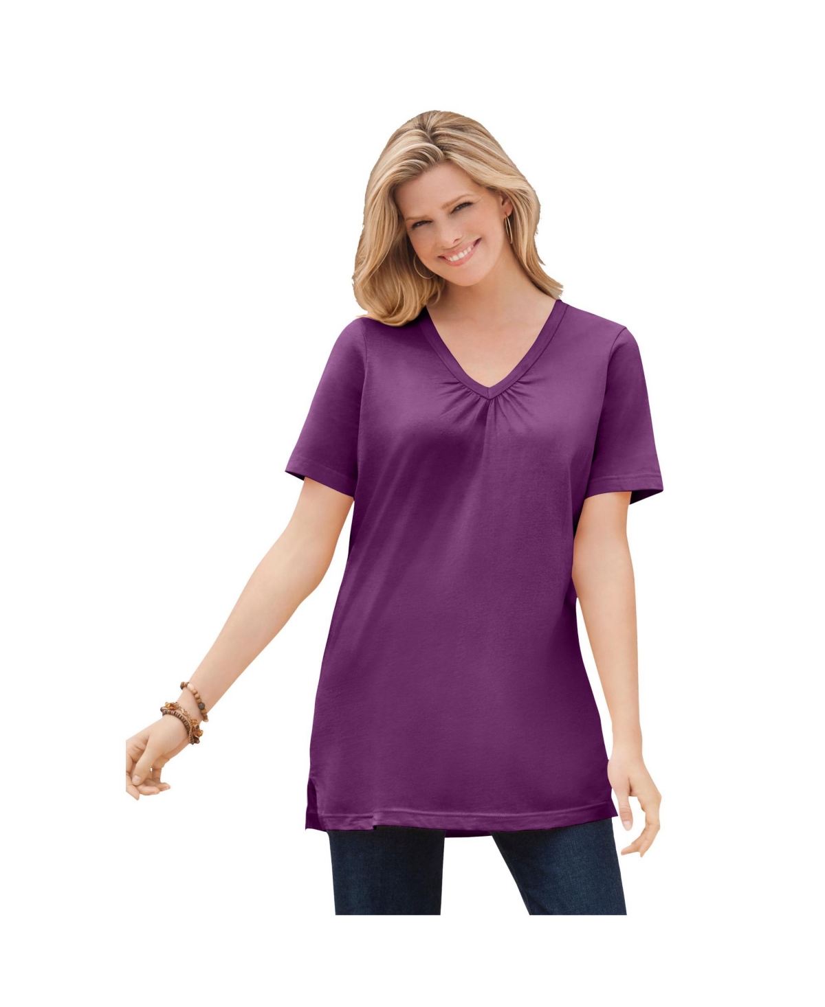 Click here for Woman Within Plus Size Within Perfect Short-Sleeve... prices