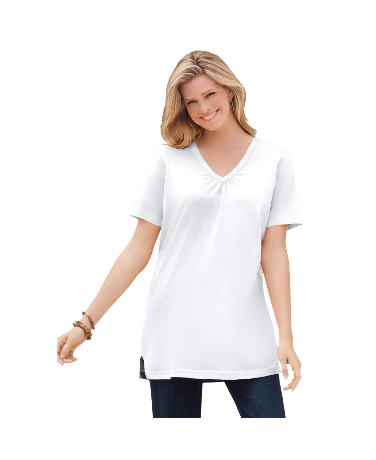 Click here for Woman Within Plus Size Within Perfect Short-Sleeve... prices