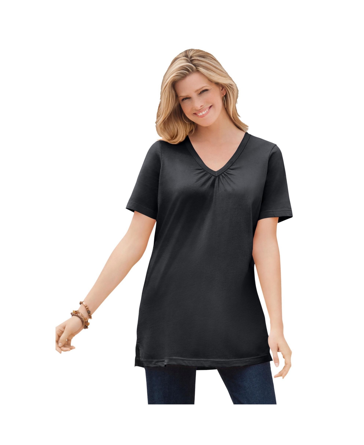 Click here for Woman Within Plus Size Within Perfect Short-Sleeve... prices