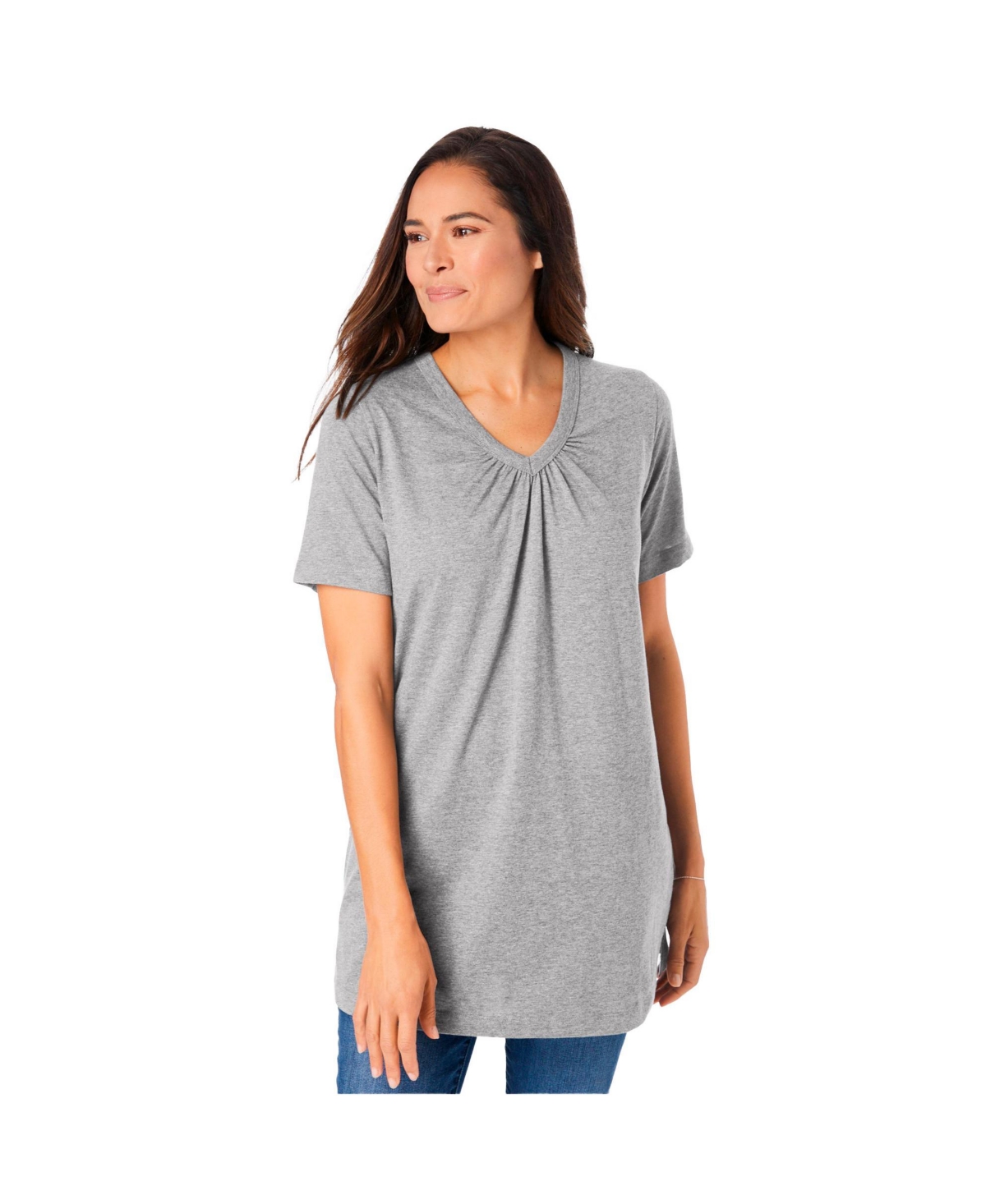 Click here for Woman Within Plus Size Within Perfect Short-Sleeve... prices