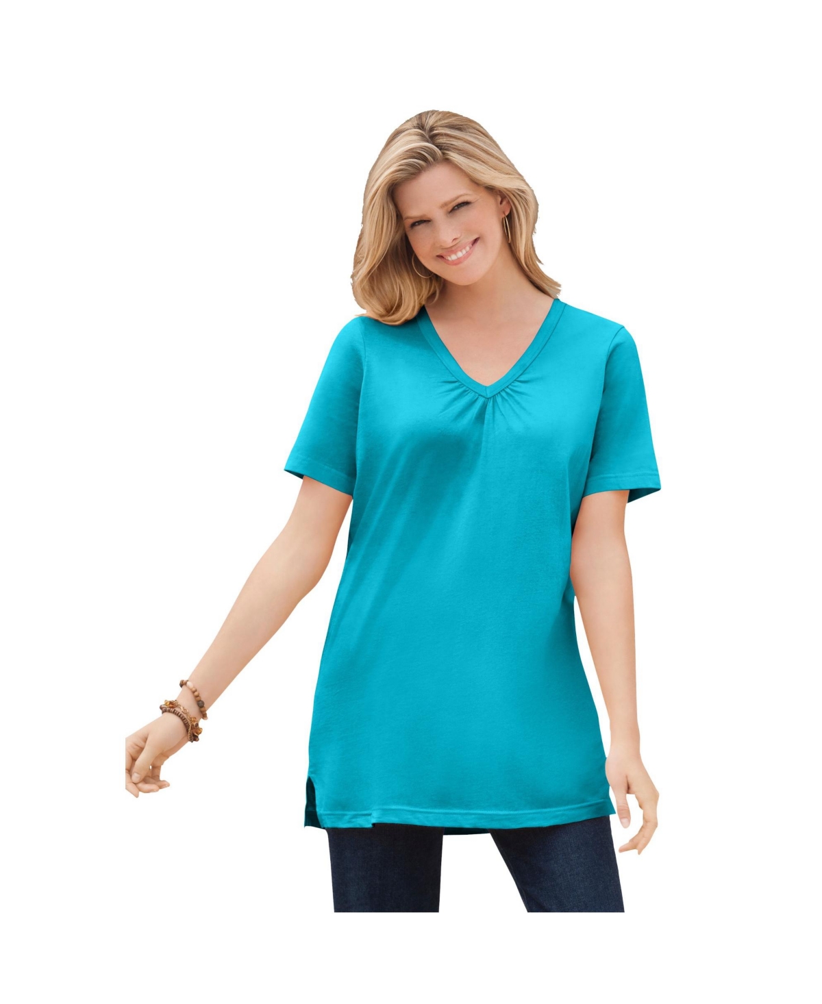 Click here for Woman Within Plus Size Within Perfect Short-Sleeve... prices