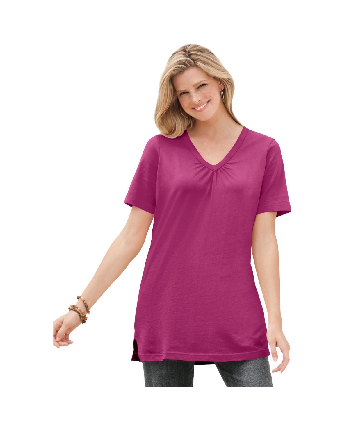Click here for Woman Within Plus Size Within Perfect Short-Sleeve... prices