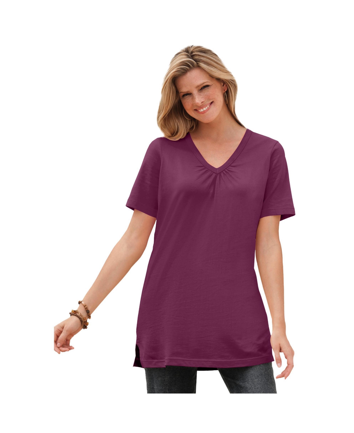 Click here for Woman Within Plus Size Within Perfect Short-Sleeve... prices