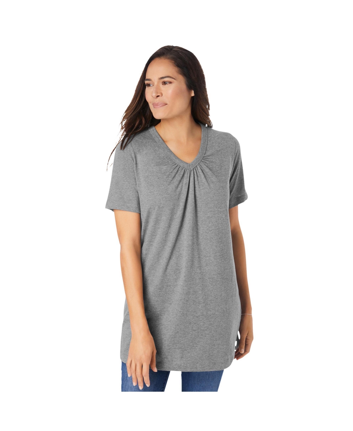 Click here for Woman Within Plus Size Within Perfect Short-Sleeve... prices