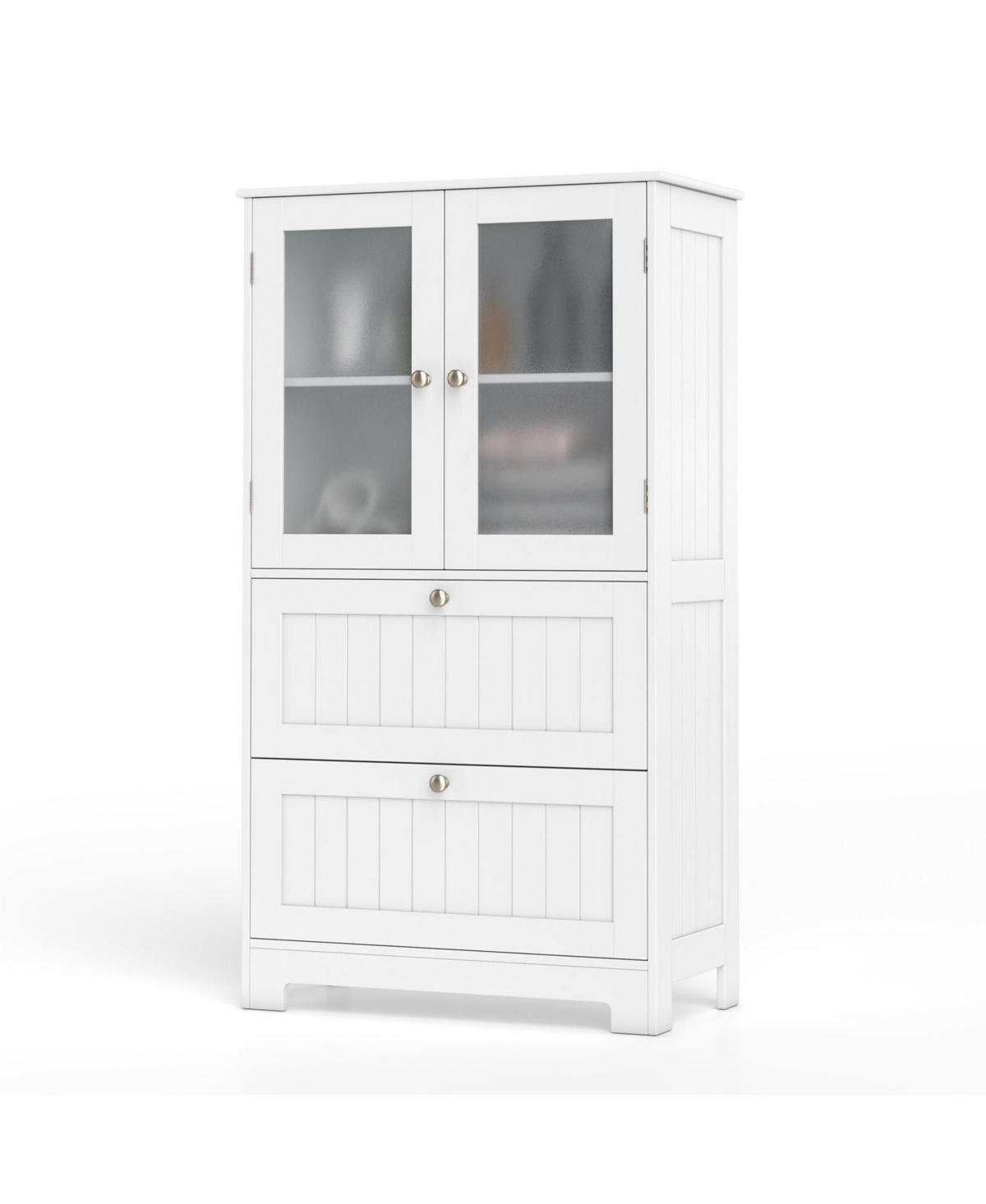 Click here for Gymax Bathroom Floor Storage Cabinet Freestanding... prices