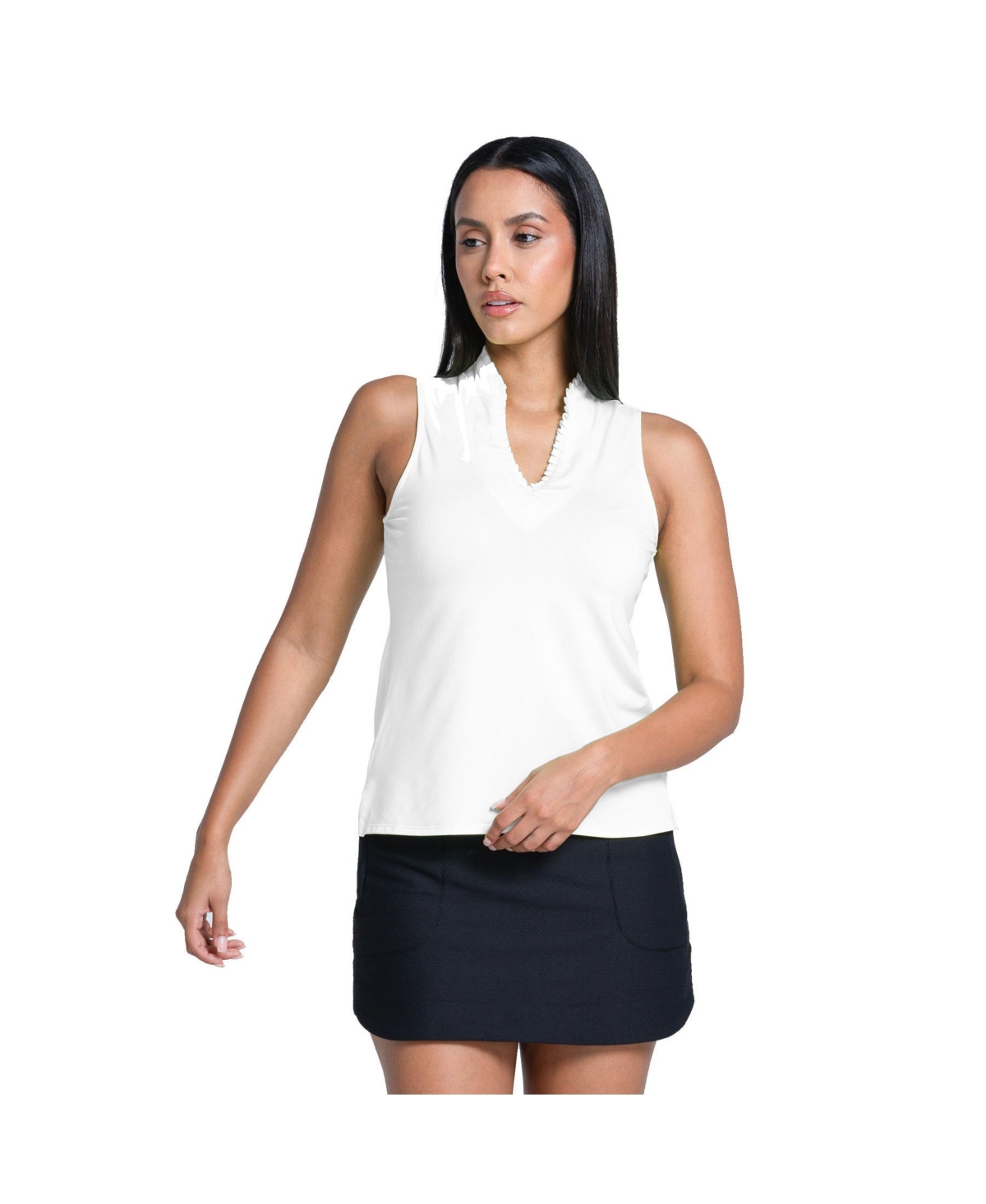 Click here for Lucky In Love Pleated Placket Sleeveless Womens Go... prices