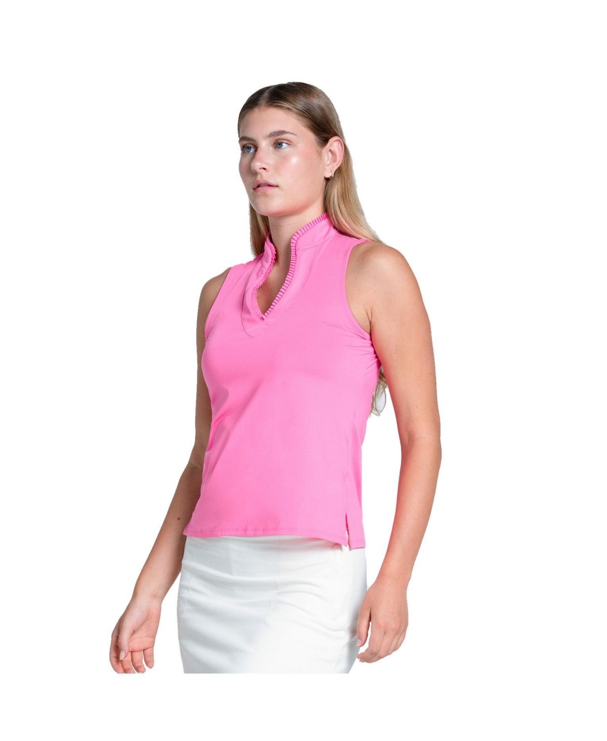 Click here for Lucky In Love Pleated Placket Sleeveless Womens Go... prices