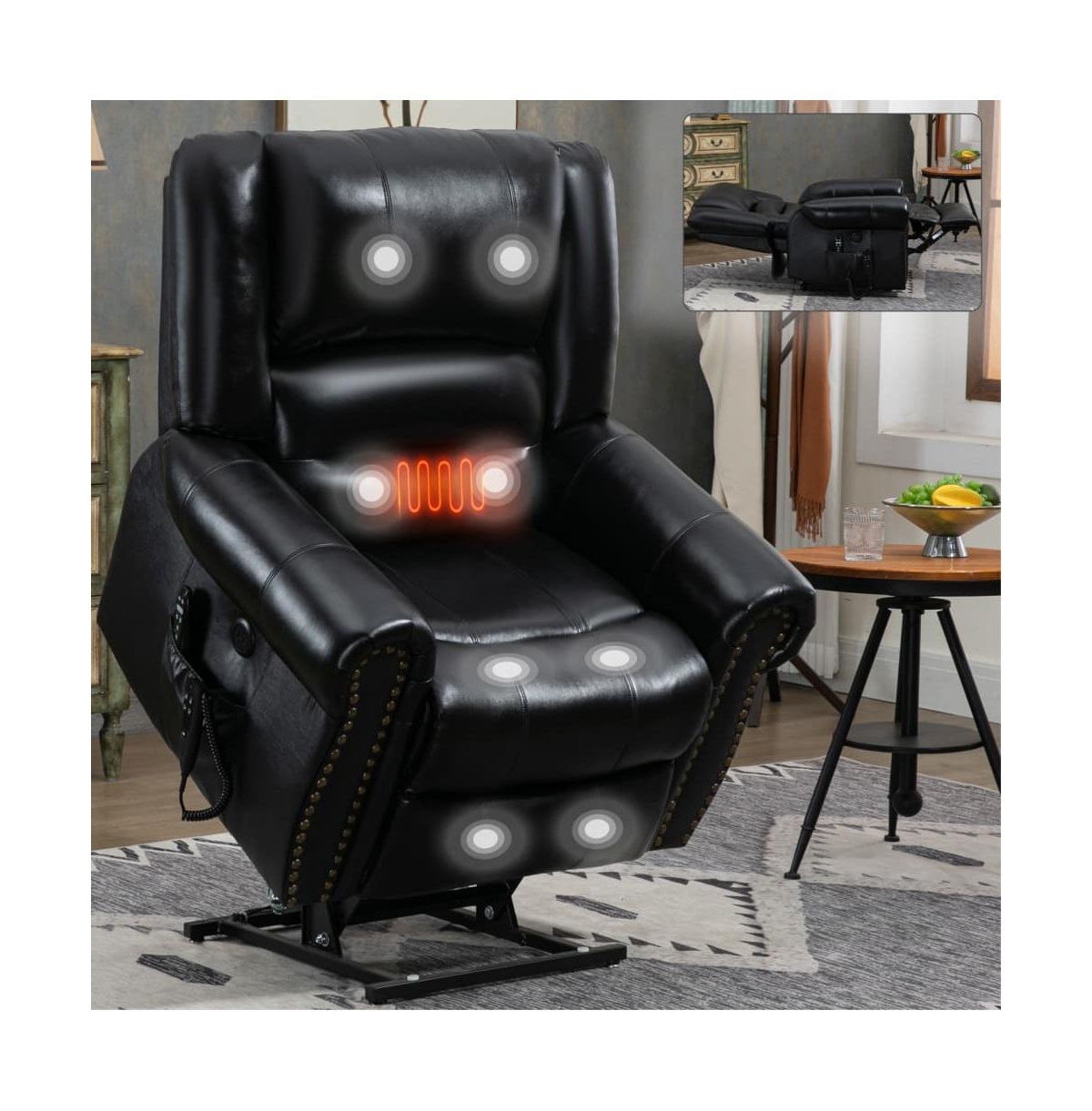 Click here for Leather Massage Recliner Chair with Heat & Usb  Du... prices
