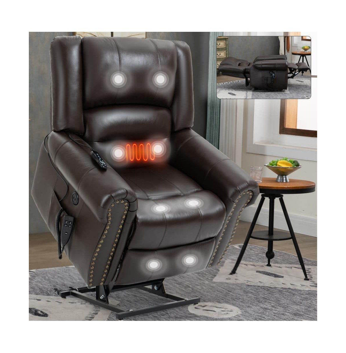 Click here for Leather Massage Recliner Chair with Heat & Usb  Du... prices