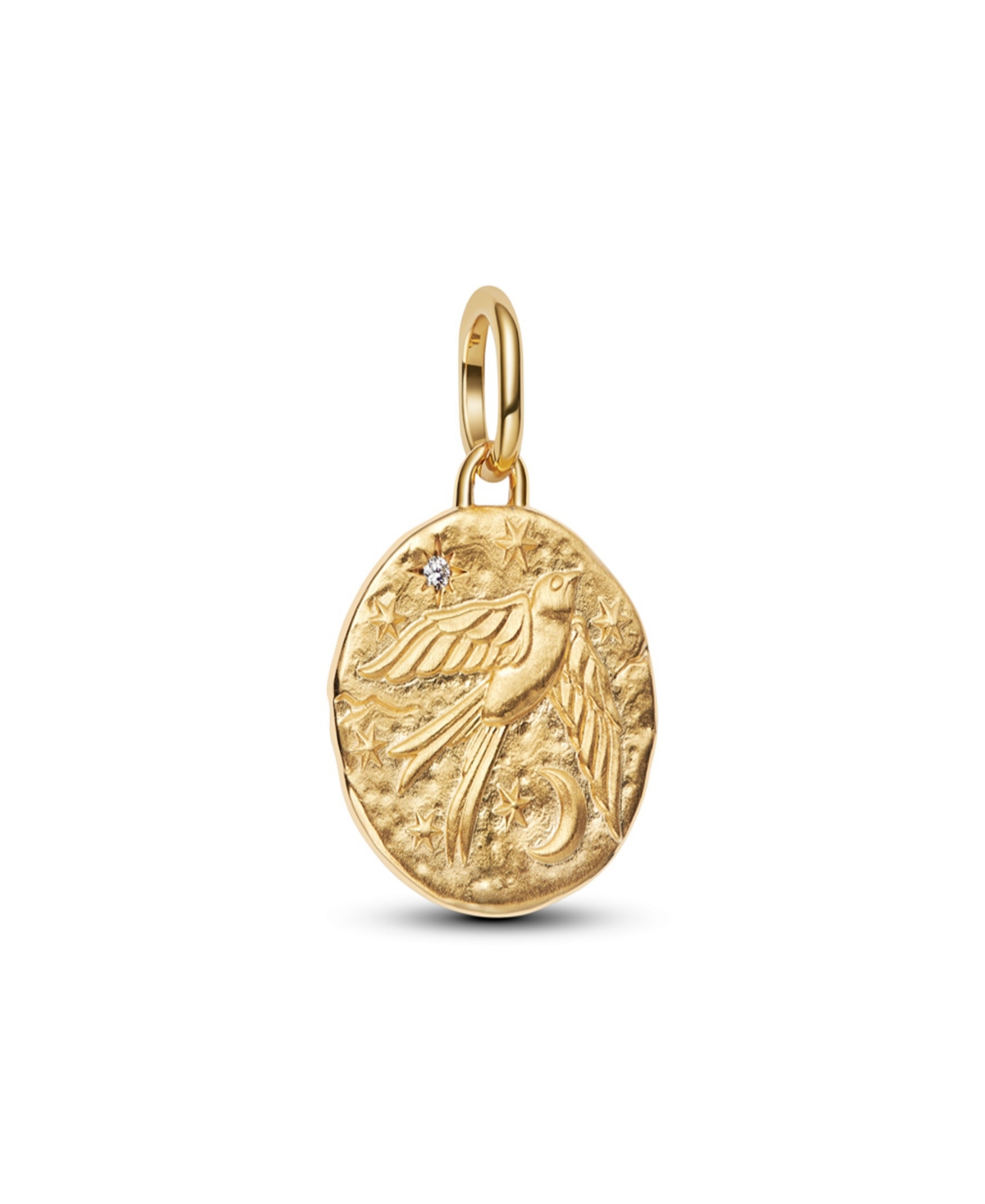 Click here for Pandora Gold Plated Swallow Medallion Charms - Gol... prices