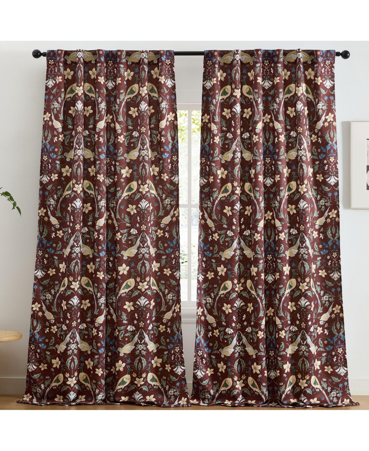 Click here for Hlc.me Florence Floral & Birds Patterned Window Ba... prices