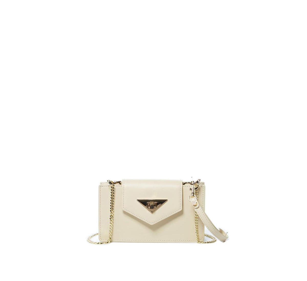 Click here for Susu Off White Mini Crossbody Bag Cream Leather Wr... prices